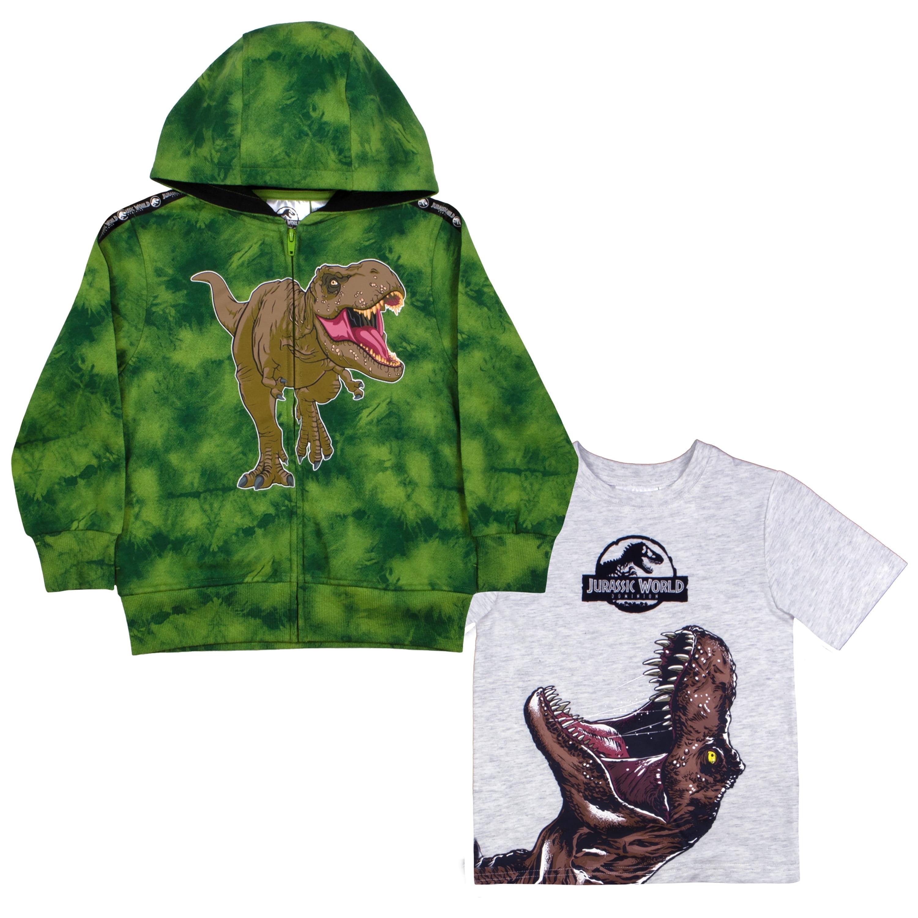 Jurassic World Dominion Boys, Hoodie, and T-Shirt, 2-pack Clothes Set ...