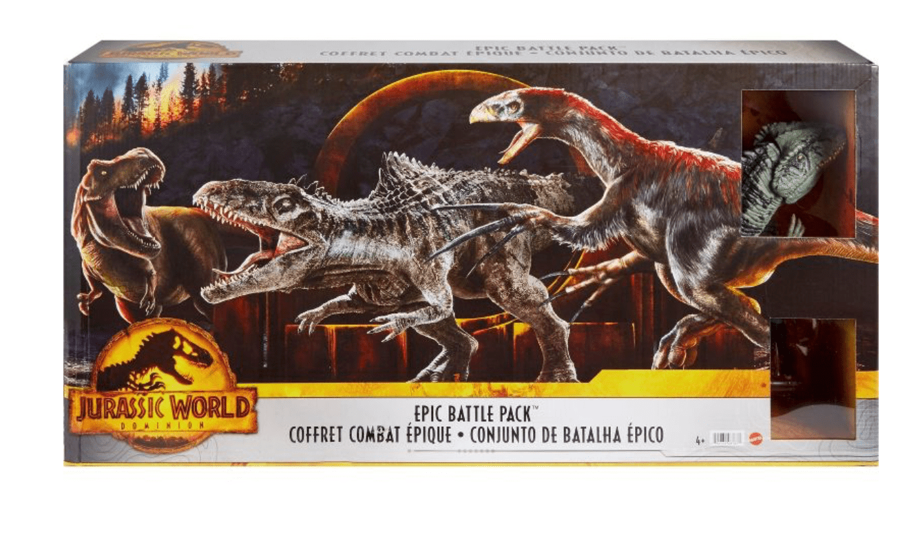 Jurassic World: Dominion Action Figure Set with T-Rex, Dr. Ellie ...