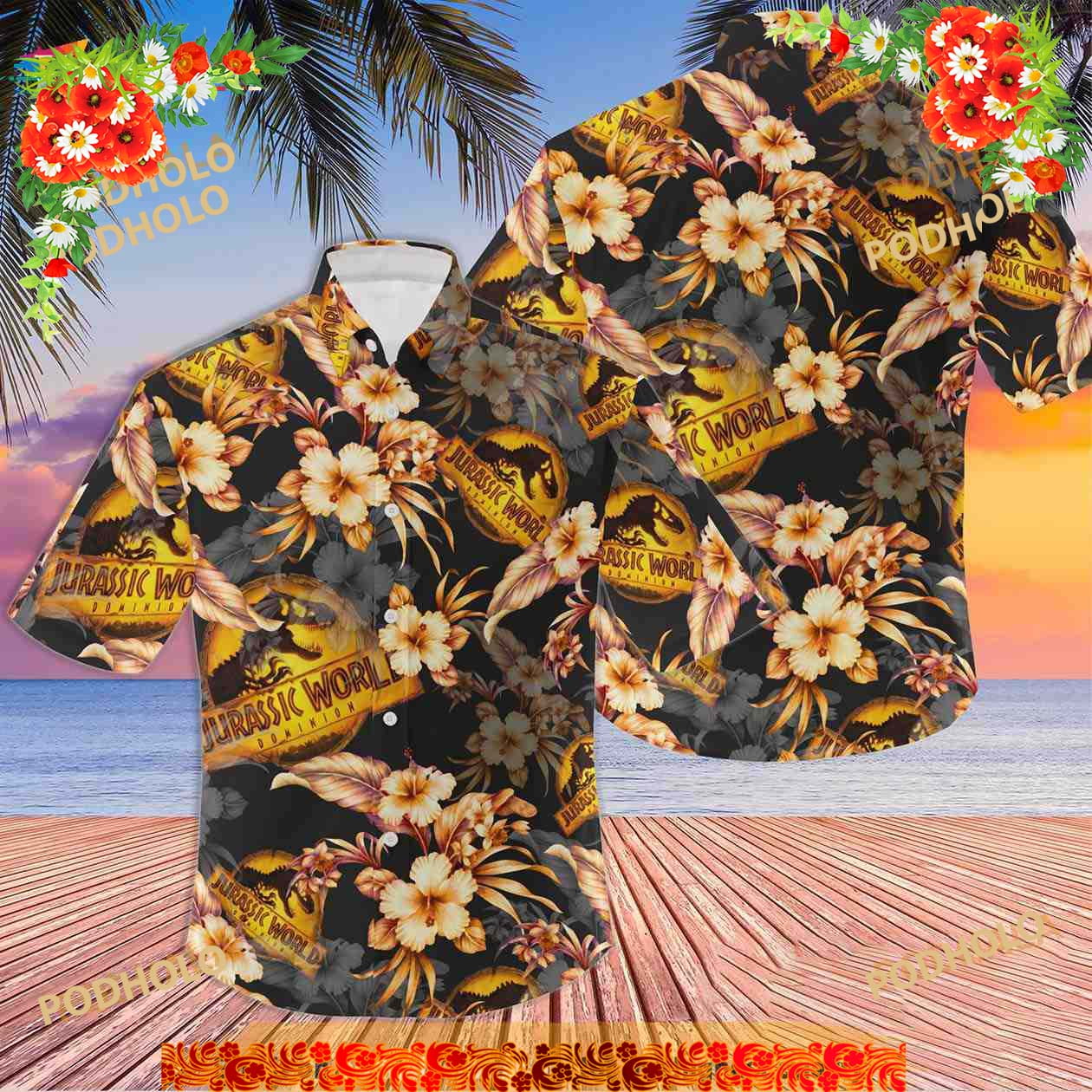 Jurassic World Dominion Movie 2023 Funny Hawaiian Shirt - Walmart.com