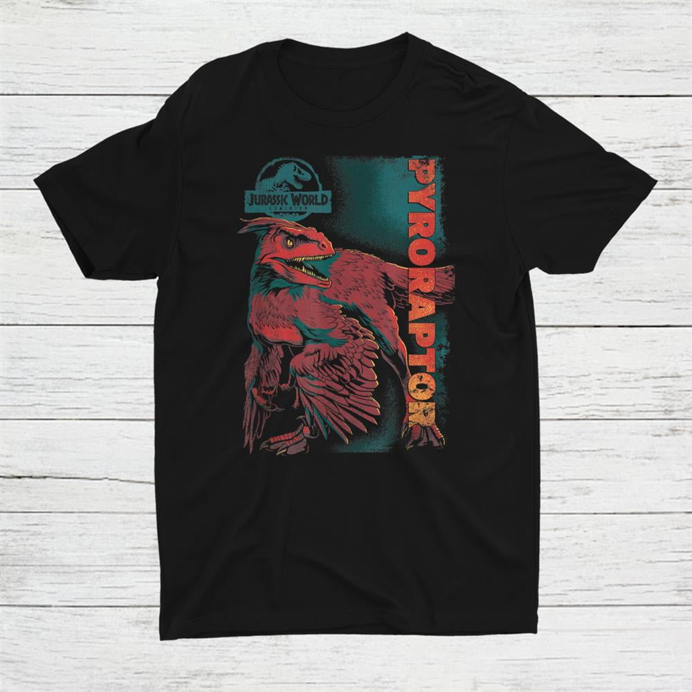 Jurassic World Dominion Pyroraptor Poster Shirt Gift Black Unisex T ...