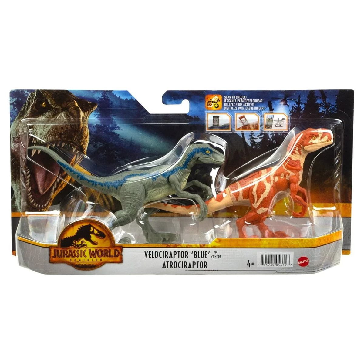 Jurassic World: Dominion Velociraptor Blue vs Atrociraptor Dino Battle ...