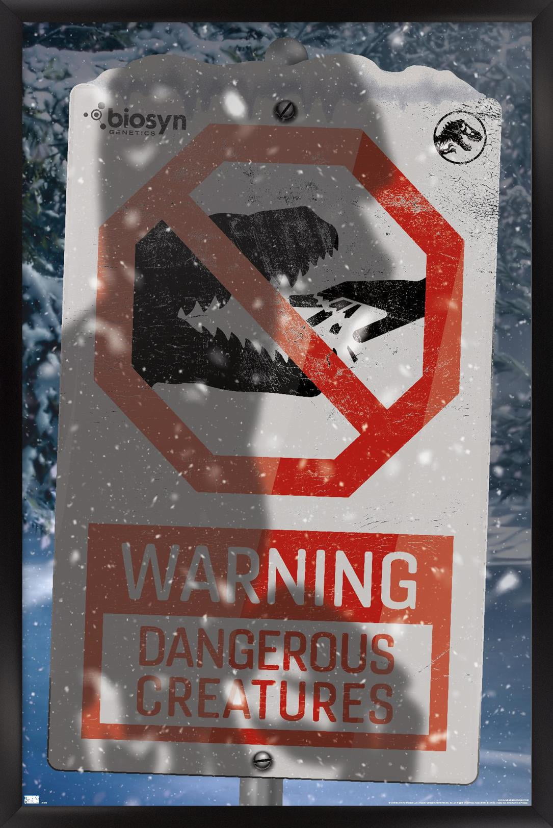Jurassic World: Dominion - Warning Sign Logo Wall Poster, 14.725" x 22. ...