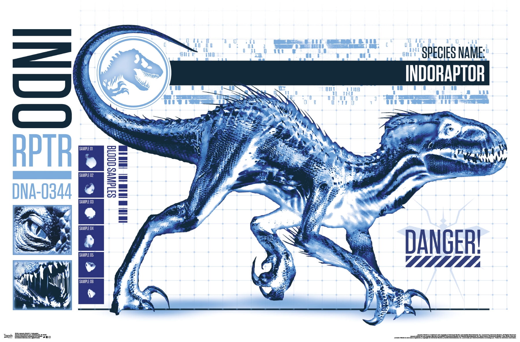 Jurassic World: Fallen Kingdom - Indo-Raptor Wall Poster, 22.375" x 34 ...