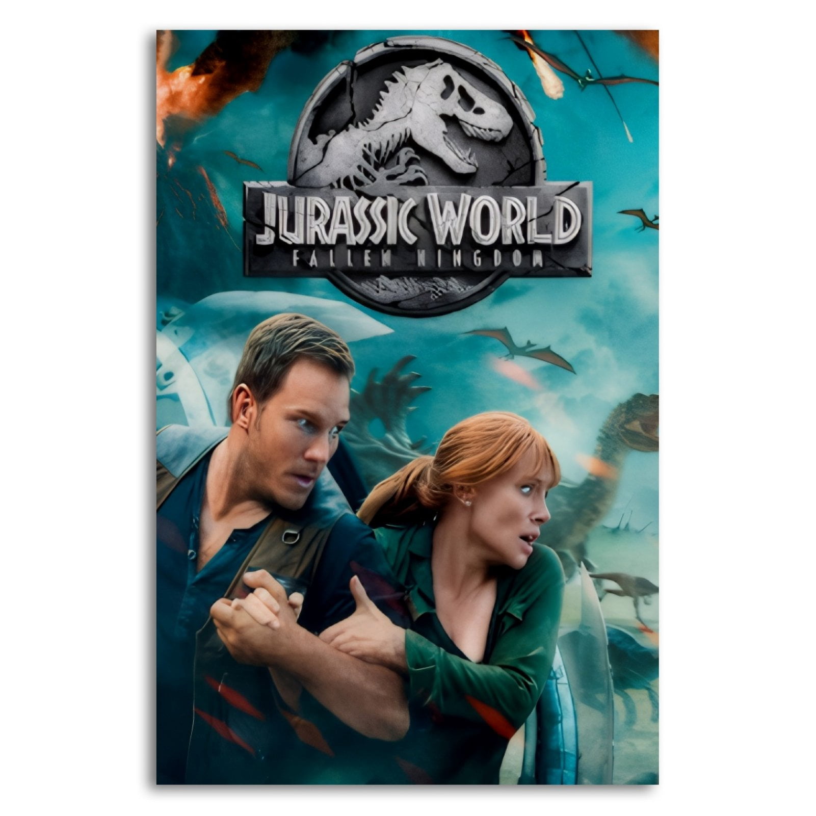 Jurassic World Frameless Poster Wall Art Print Poster 8×12in（20×30cm ...