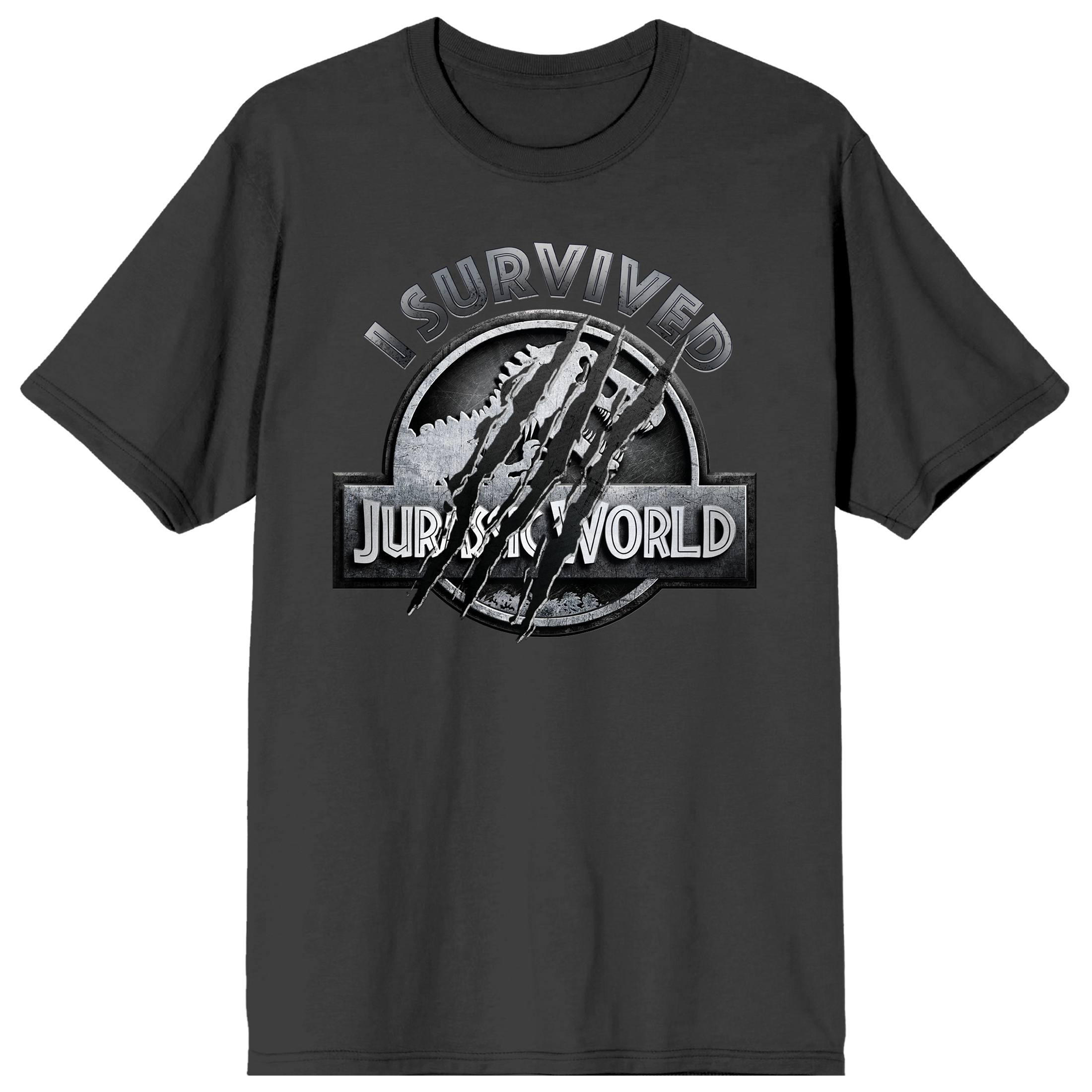 Jurassic World Franchise Logo Icon with Scratch marks I Survived text ...
