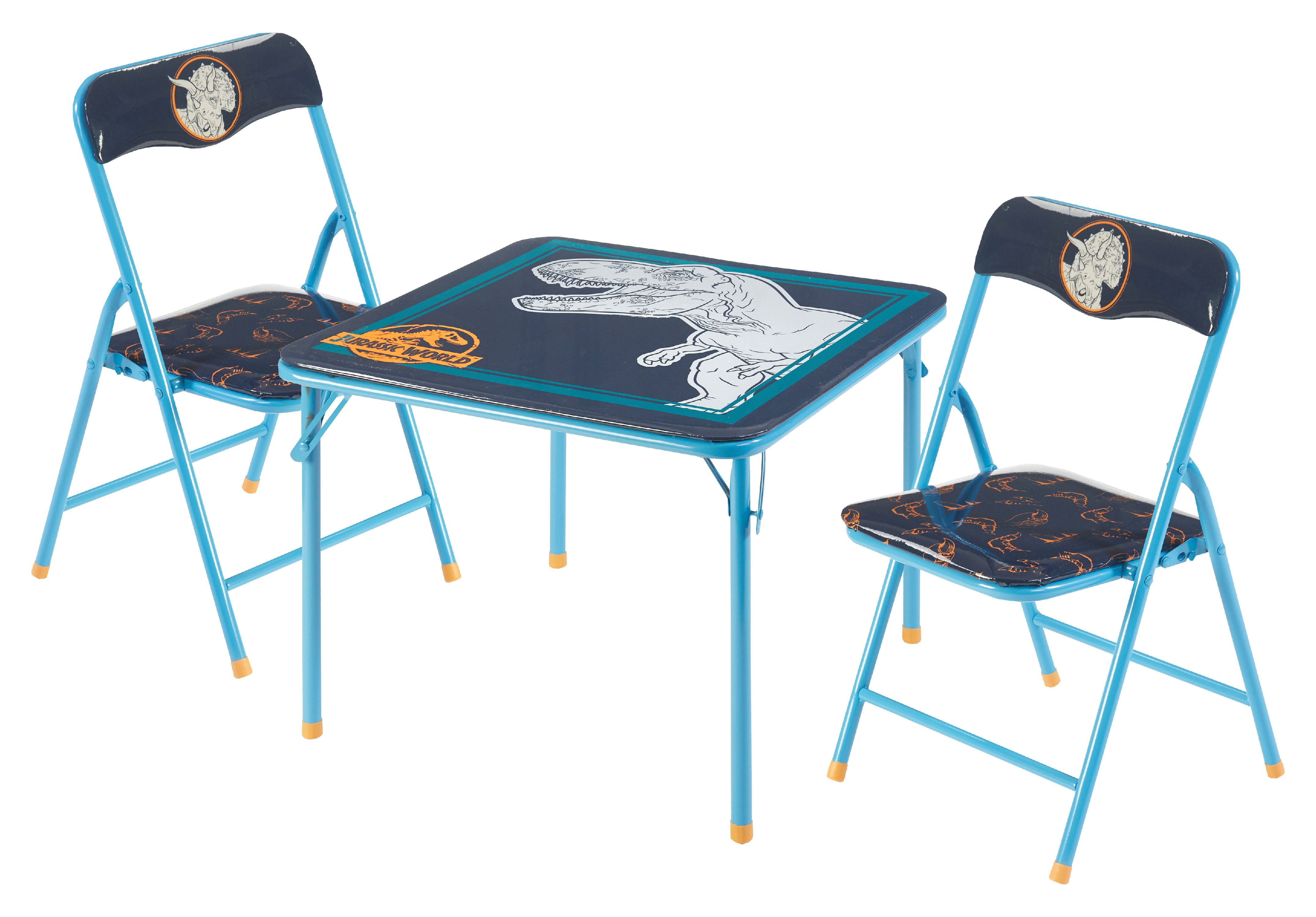 Jurassic World Kids Dinosaur 3-Piece Activity Table and Chair Set ...