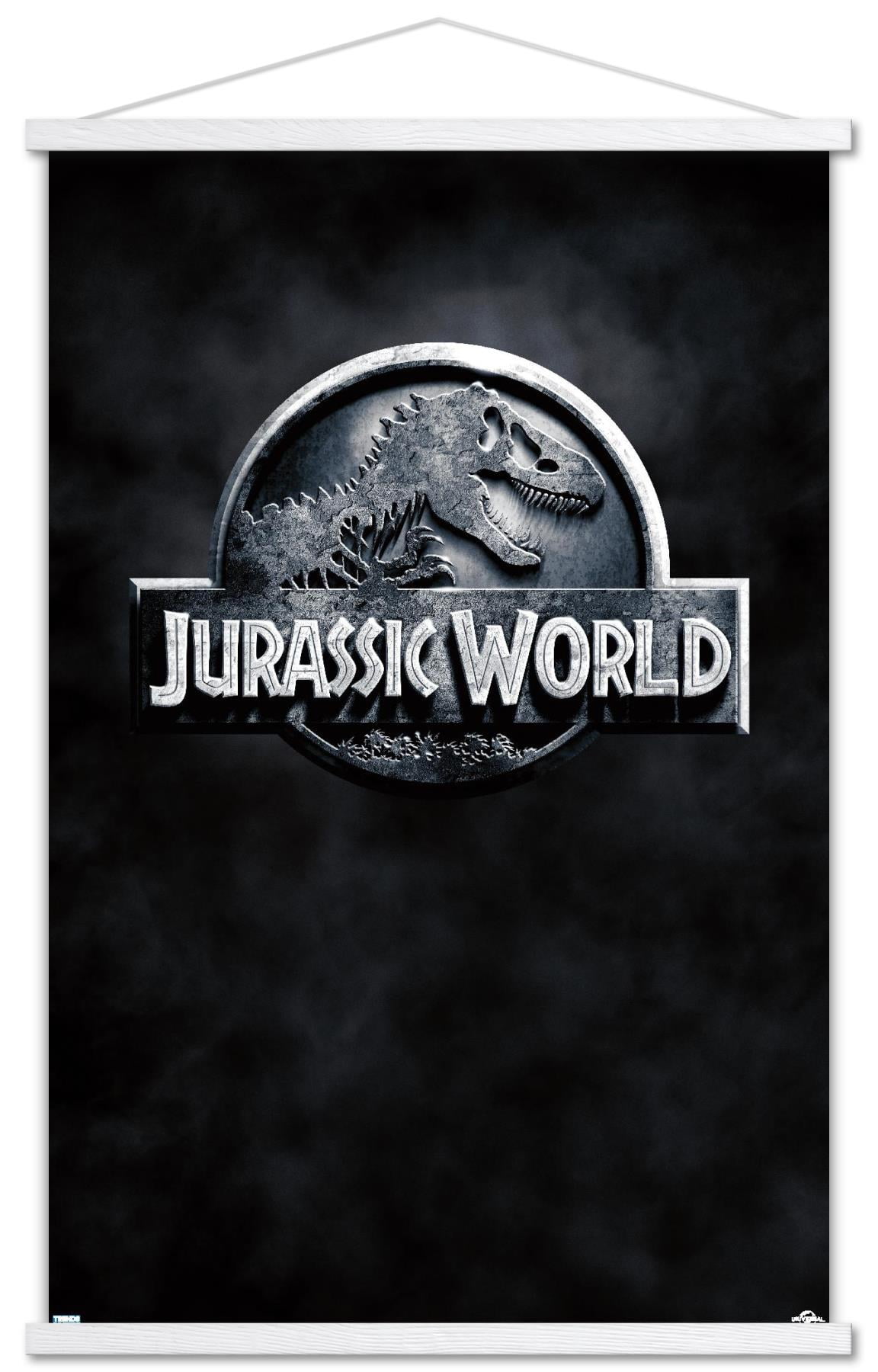 Jurassic World - Logo Wall Poster with Wooden Magnetic Frame, 22.375" x ...