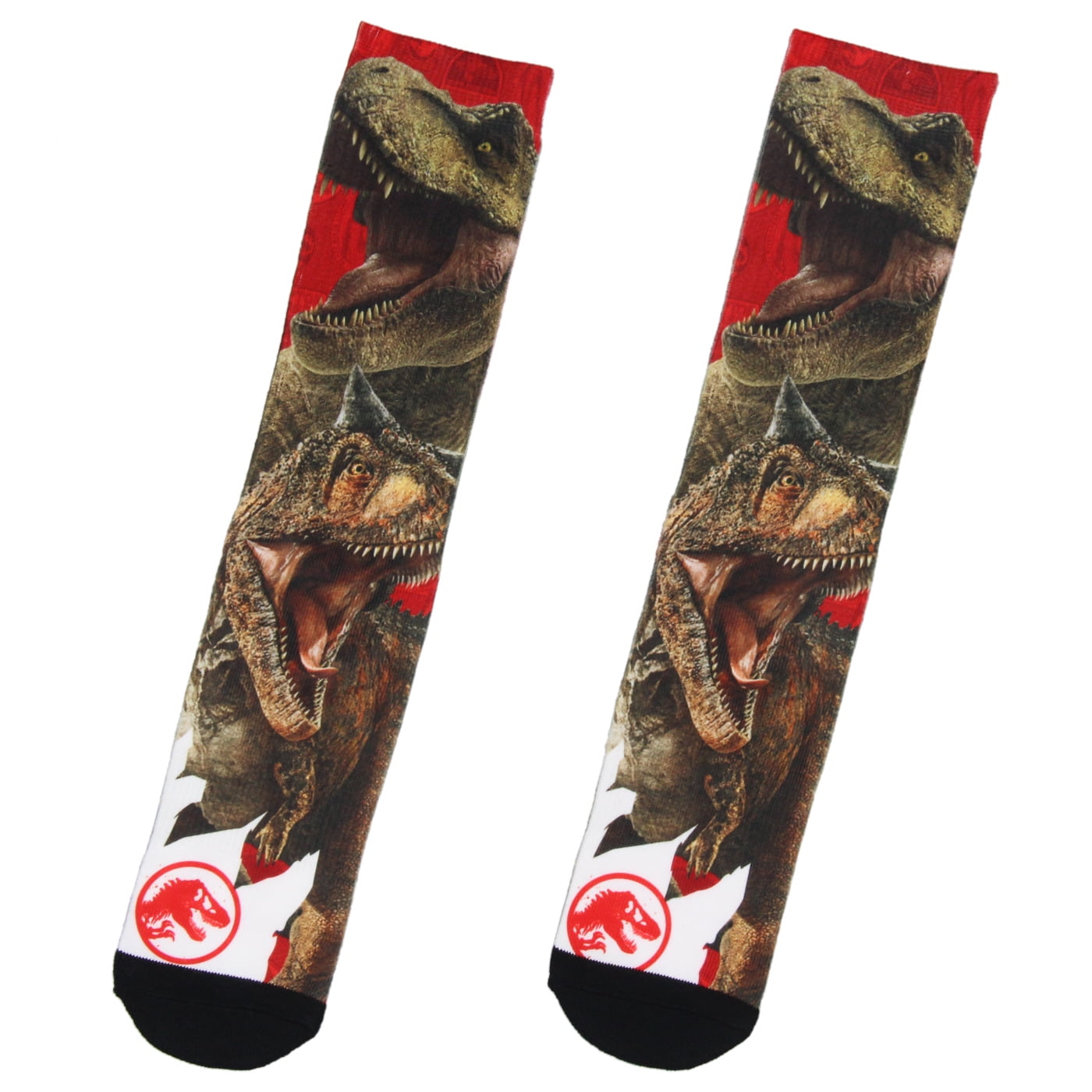 Jurassic World Mens' Indominus Rex Sublimated Adult Crew Socks (Sock ...