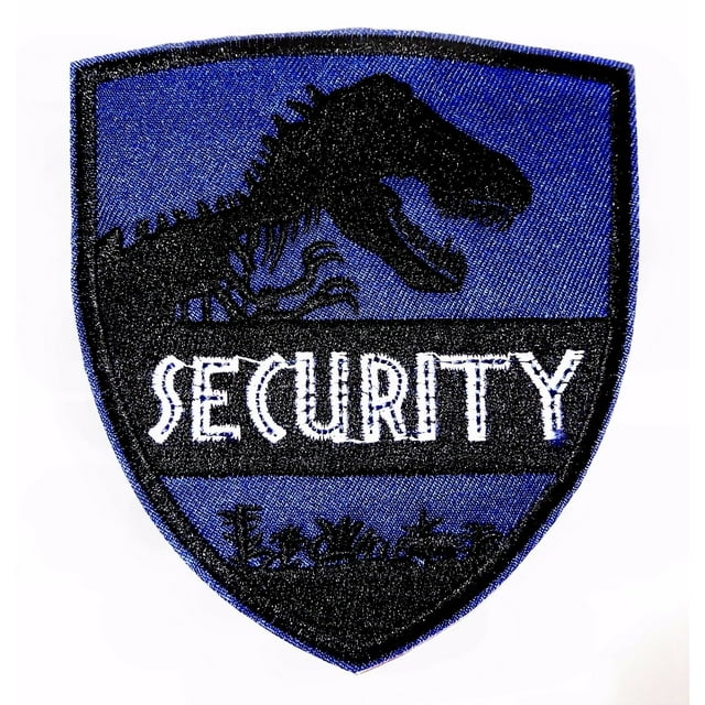 Jurassic World Movie Security Symbol 4 1/2 Inch Tall Iron On Patch ...