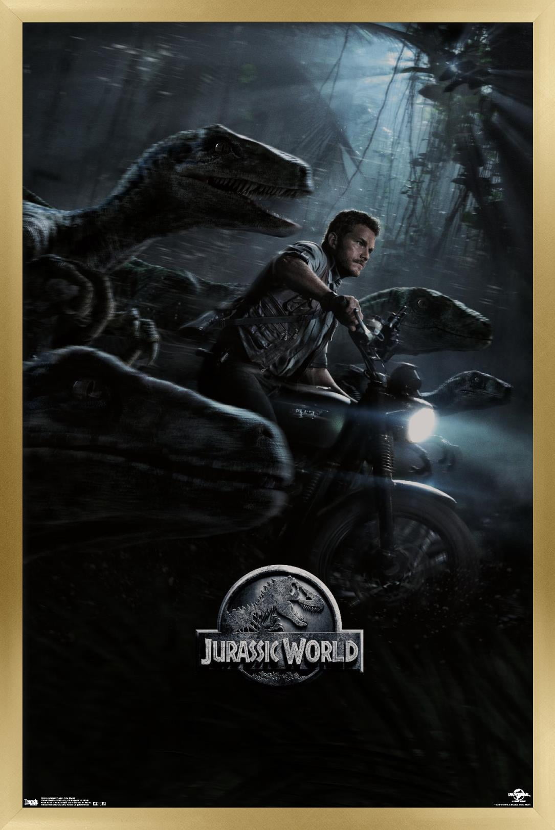 Jurassic World - One Sheet Wall Poster, 22.375" x 34", Framed - Walmart.com