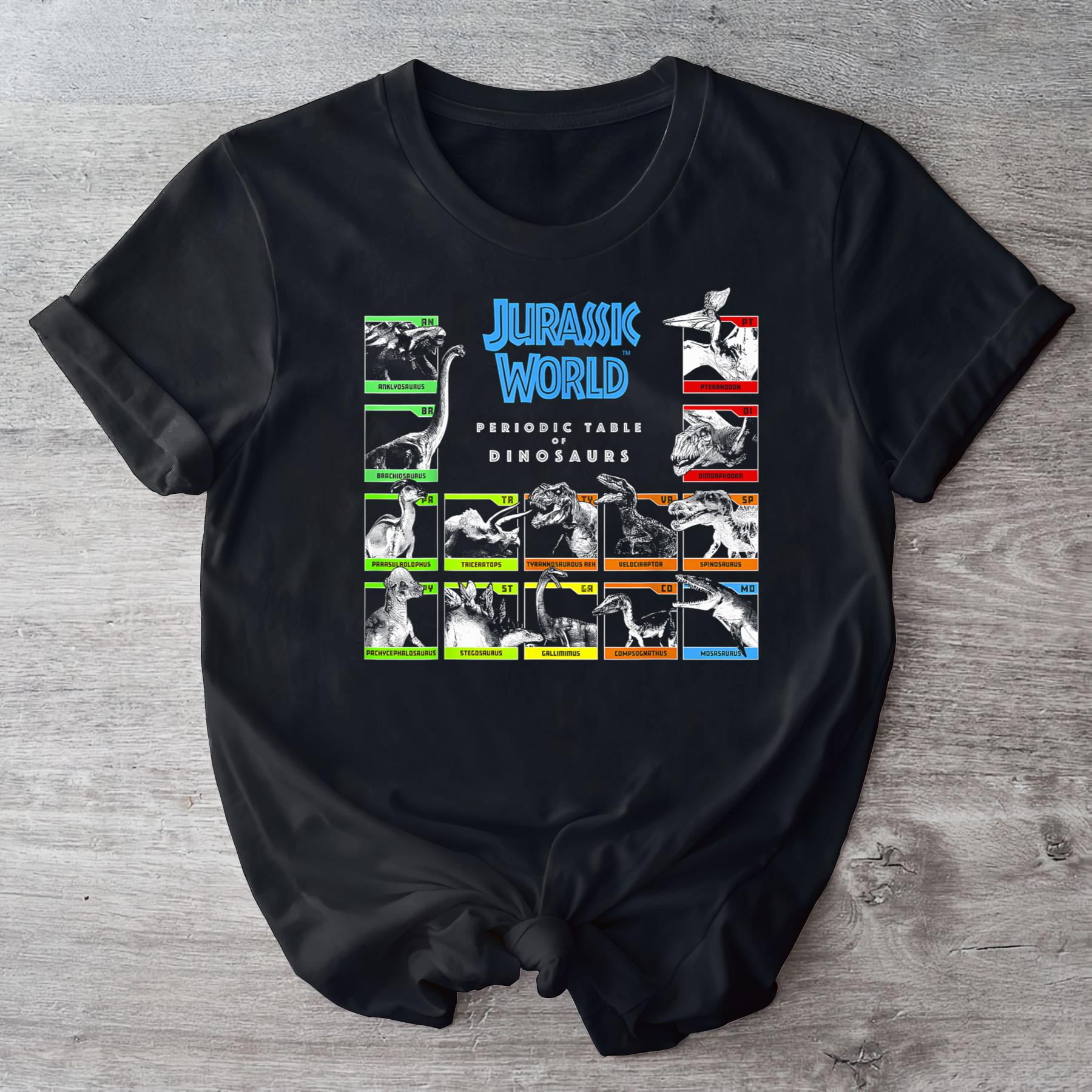Jurassic World Periodic Table of Dinosaurs Graphic T-Shirt-TH41910 ...