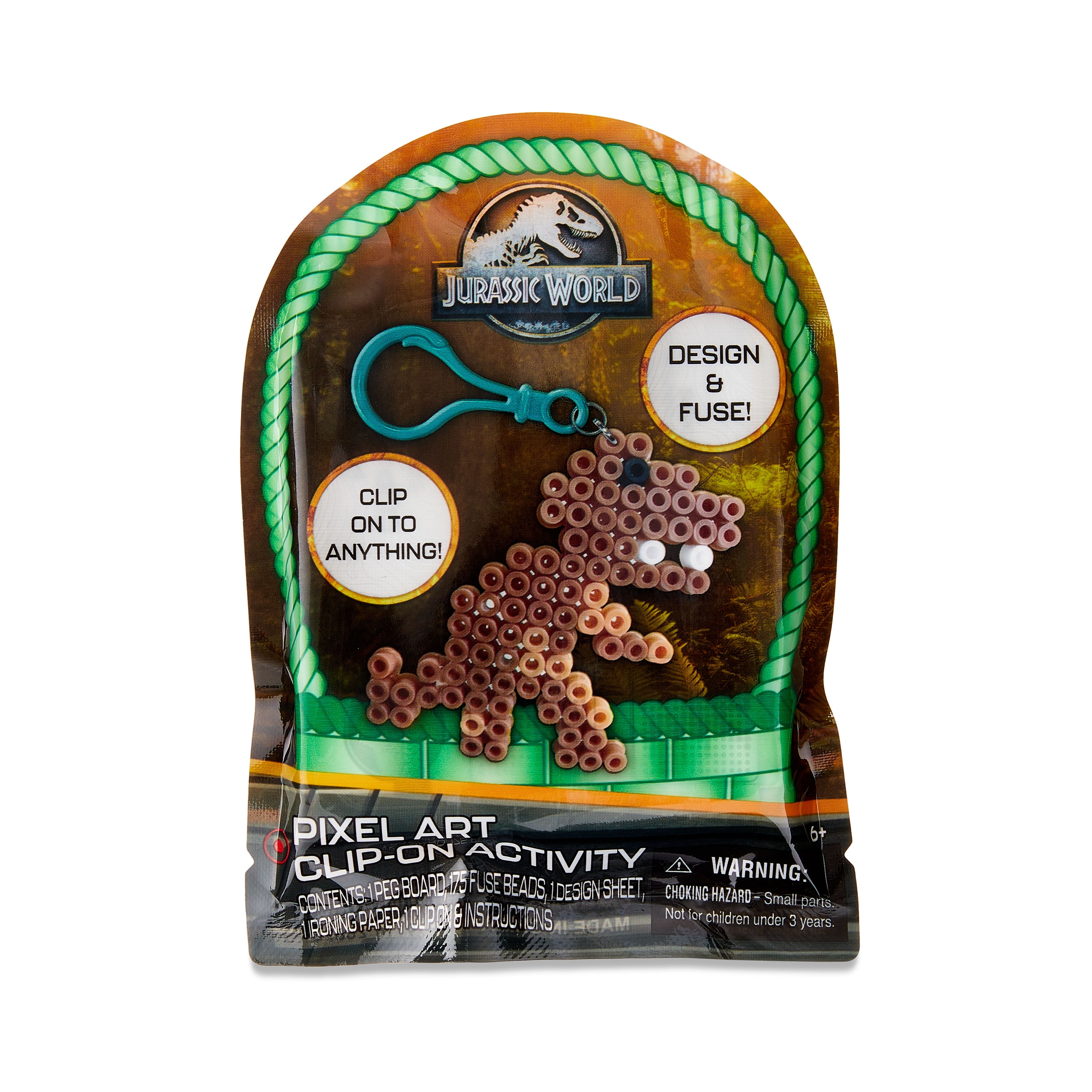 Jurassic World Pixel Art Clip on Activity, 175 Plastic Beads, Easter ...