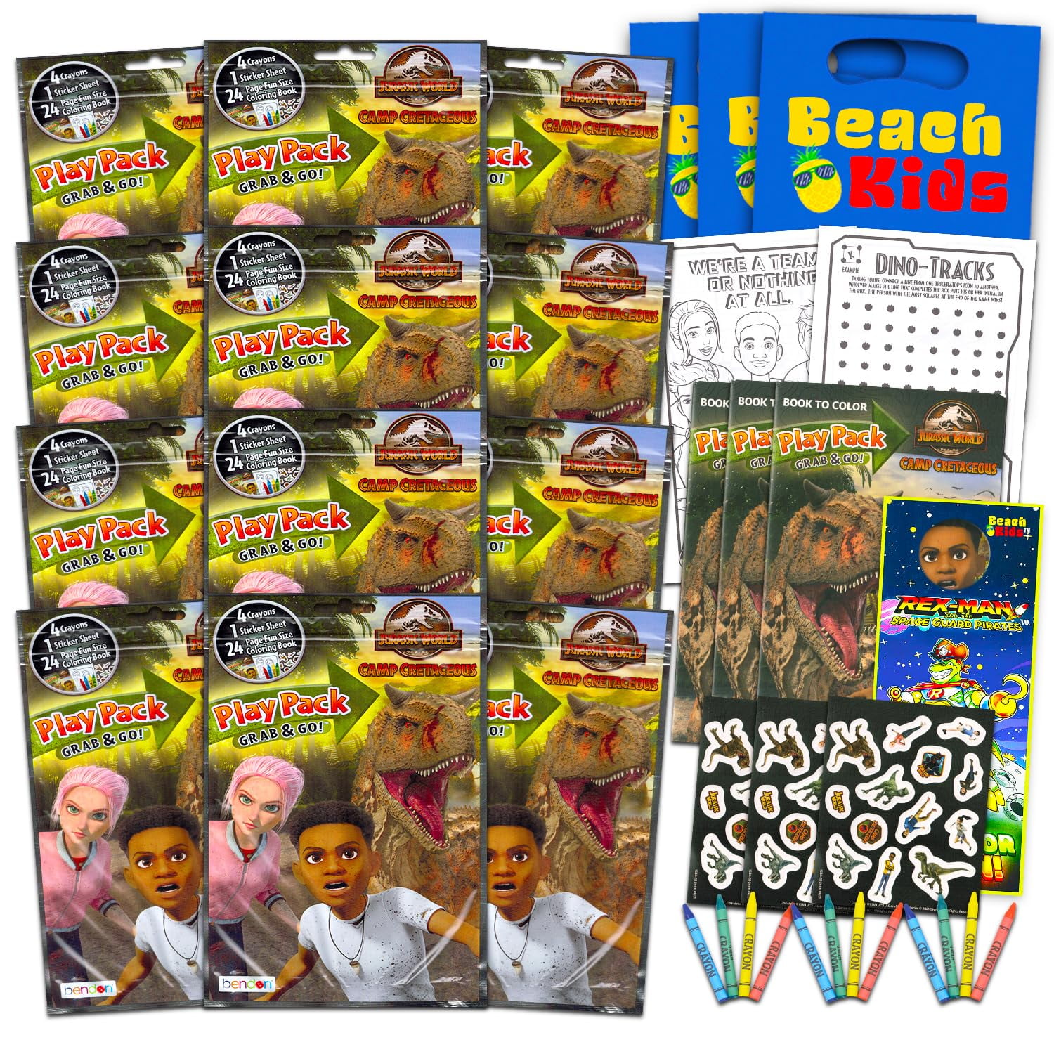 Jurassic World Play Pack Party Favors for Kids - Bundle with 12 Treat ...