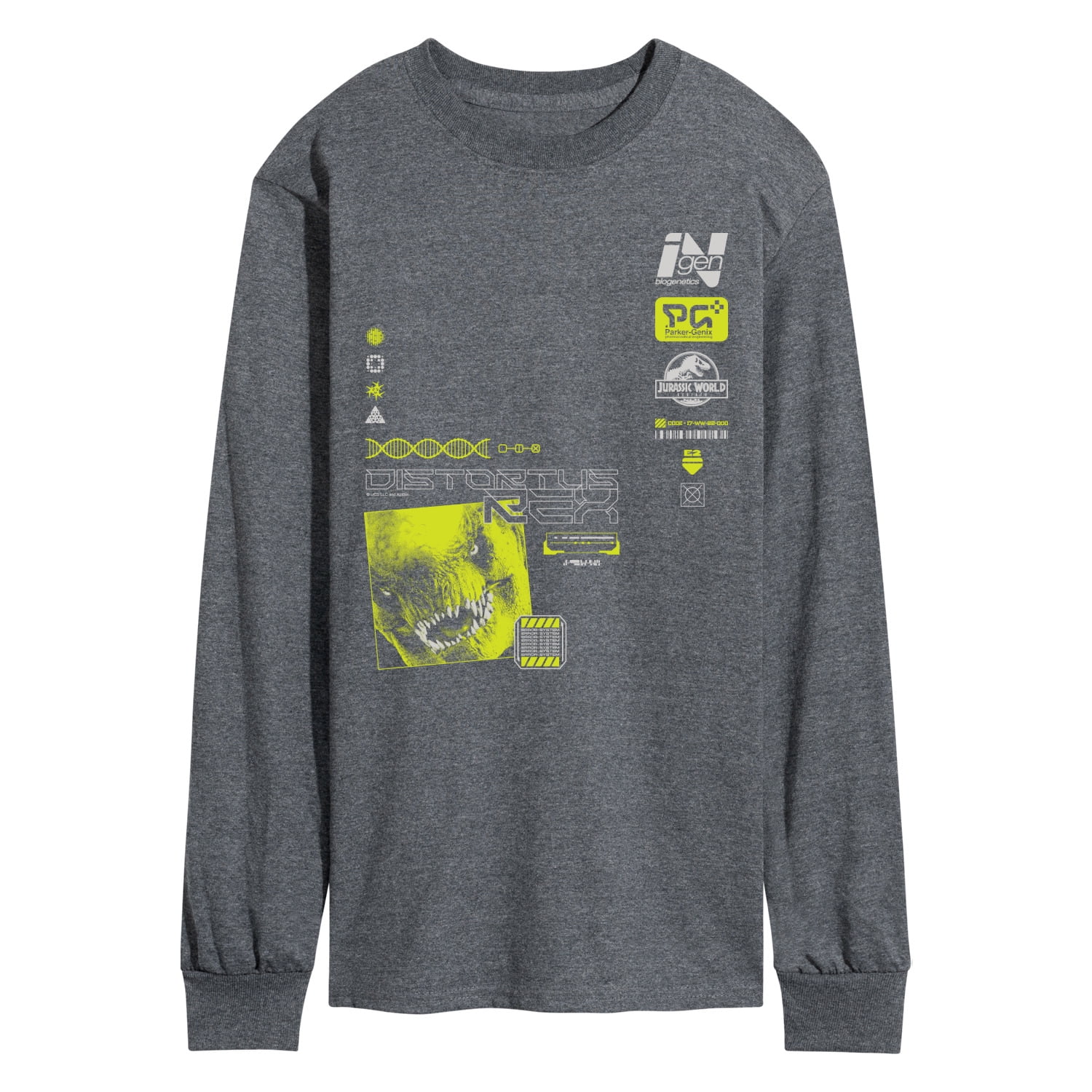 Jurassic World: Rebirth - Distortus Rex - Men's Long Sleeve Graphic T ...