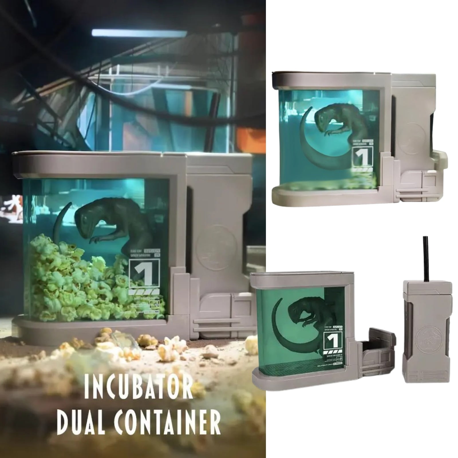 Jurassic World Rebirth Incubator Dual Container Popcorn Bucket & Sipper ...