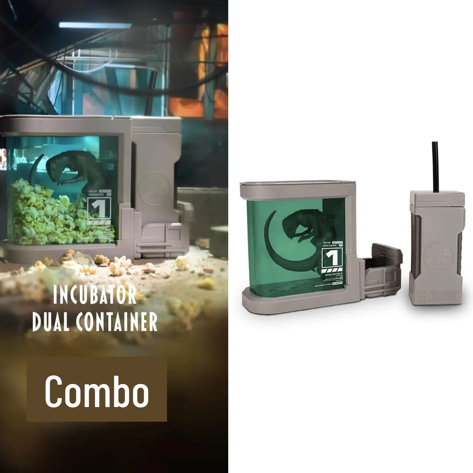 Jurassic World Rebirth Incubator Dual Container Popcorn Bucket & Sipper ...