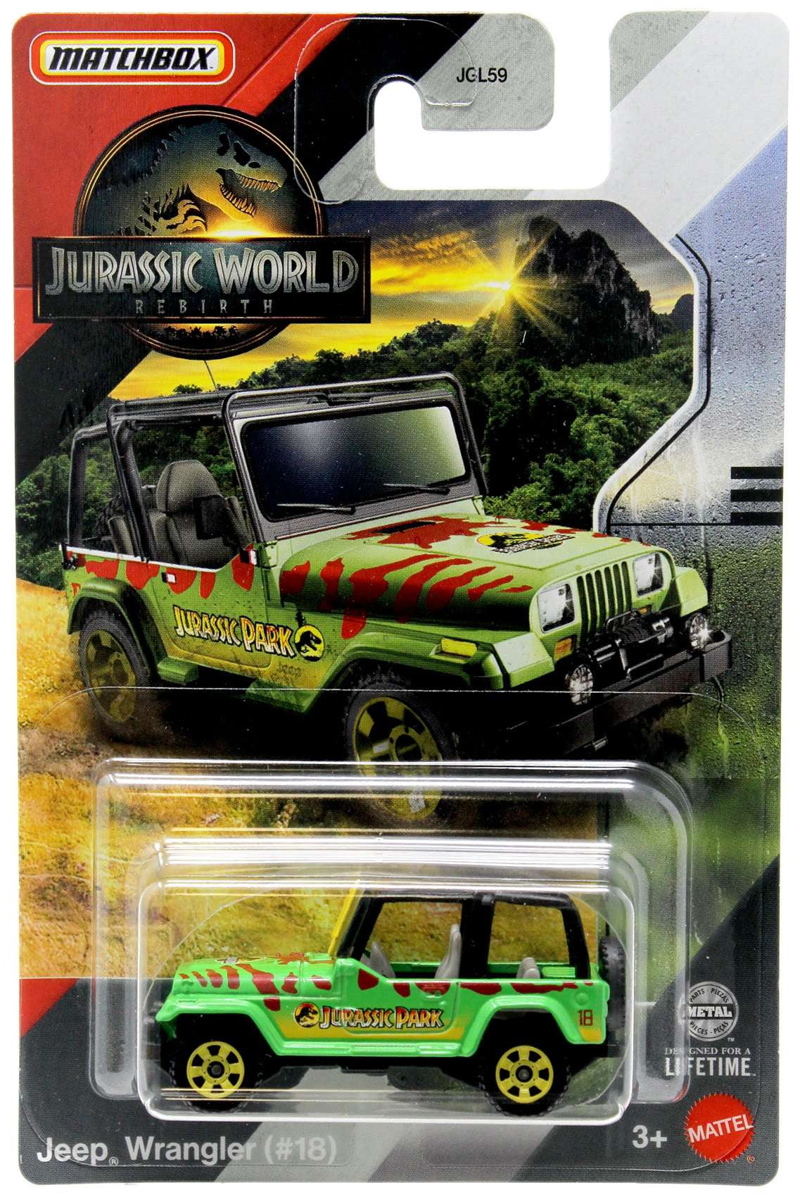 Jurassic World Rebirth Matchbox Jeep Wrangler (#18) Die Cast Vehicle ...