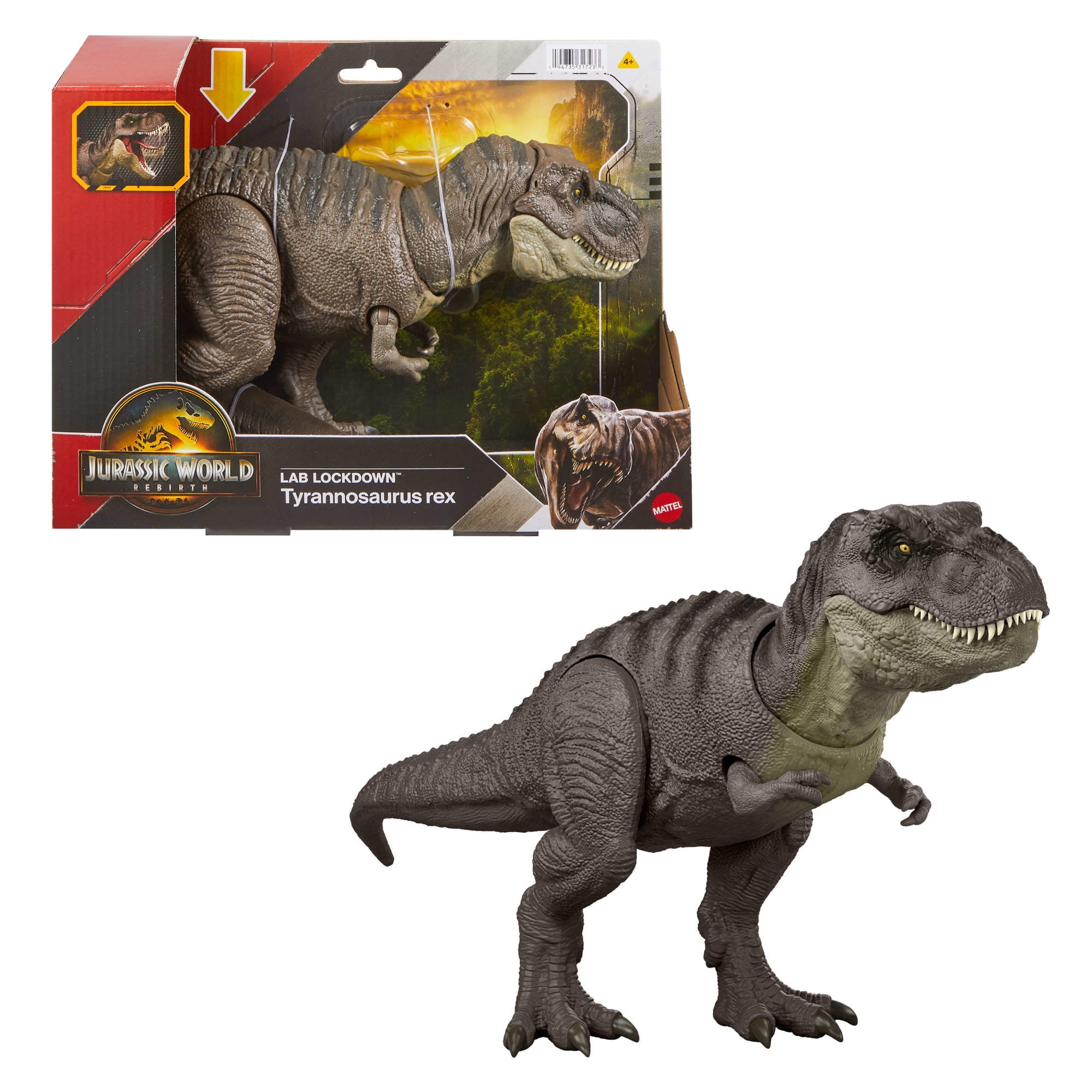 Jurassic World Rebirth Tyrannosaurus Rex Action Figure, Dinosaur Toy, T ...