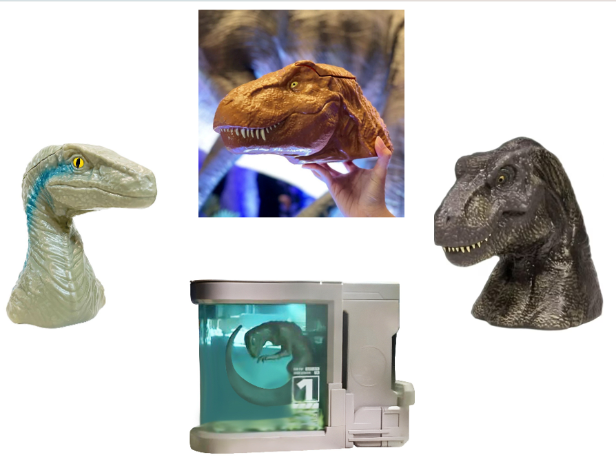 Dinosaur Velociraptor Popcorn Bucket T-Rex Popcorn Bucket Tall Dinosaur ...