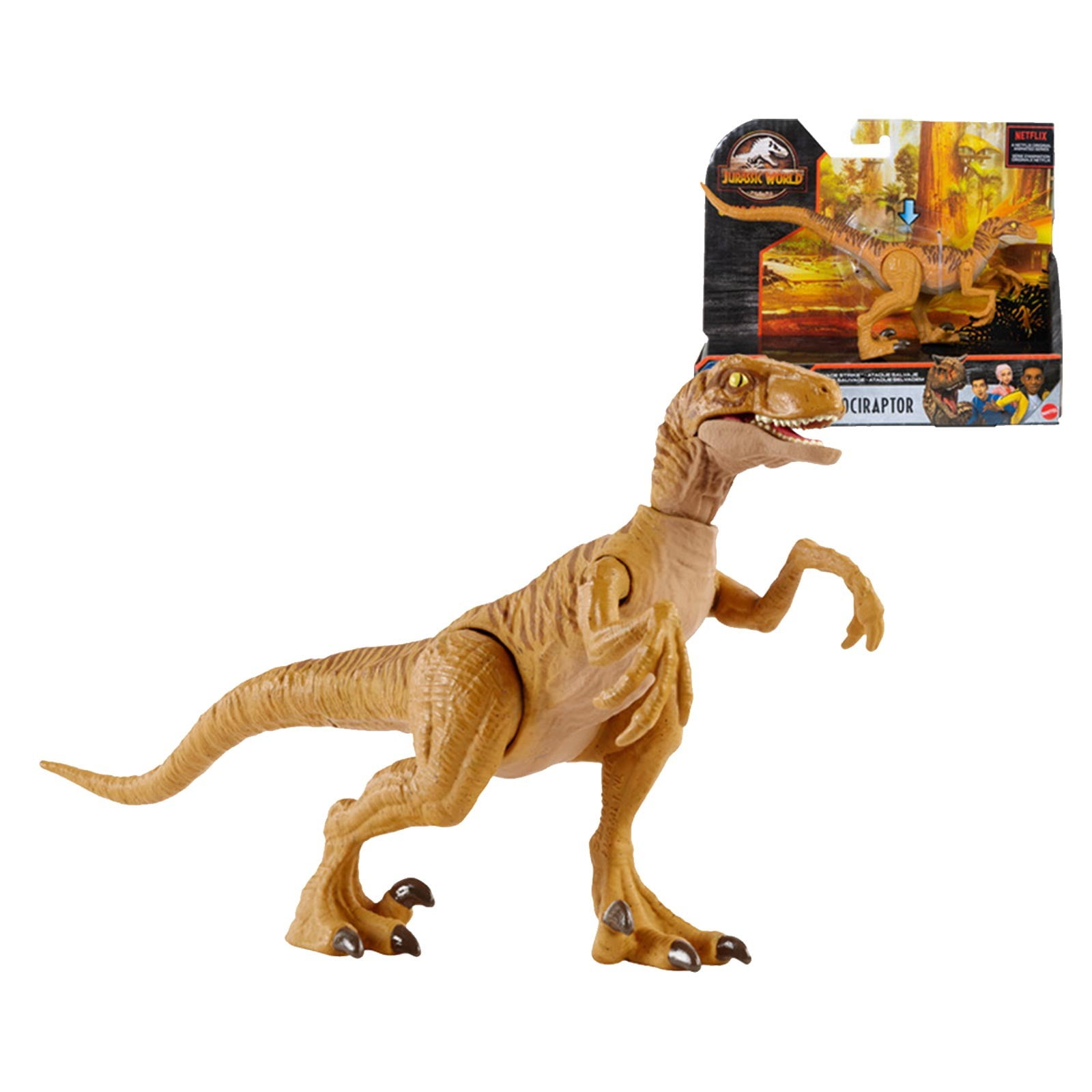 Jurassic World Rebirth Wild Roar Distortus Toy, 8.27 in Yellow ...