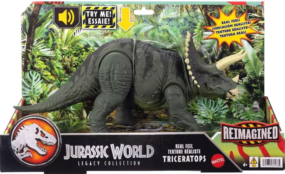 Jurassic World Reimagined Triceratops Electronic Real Feel Action ...