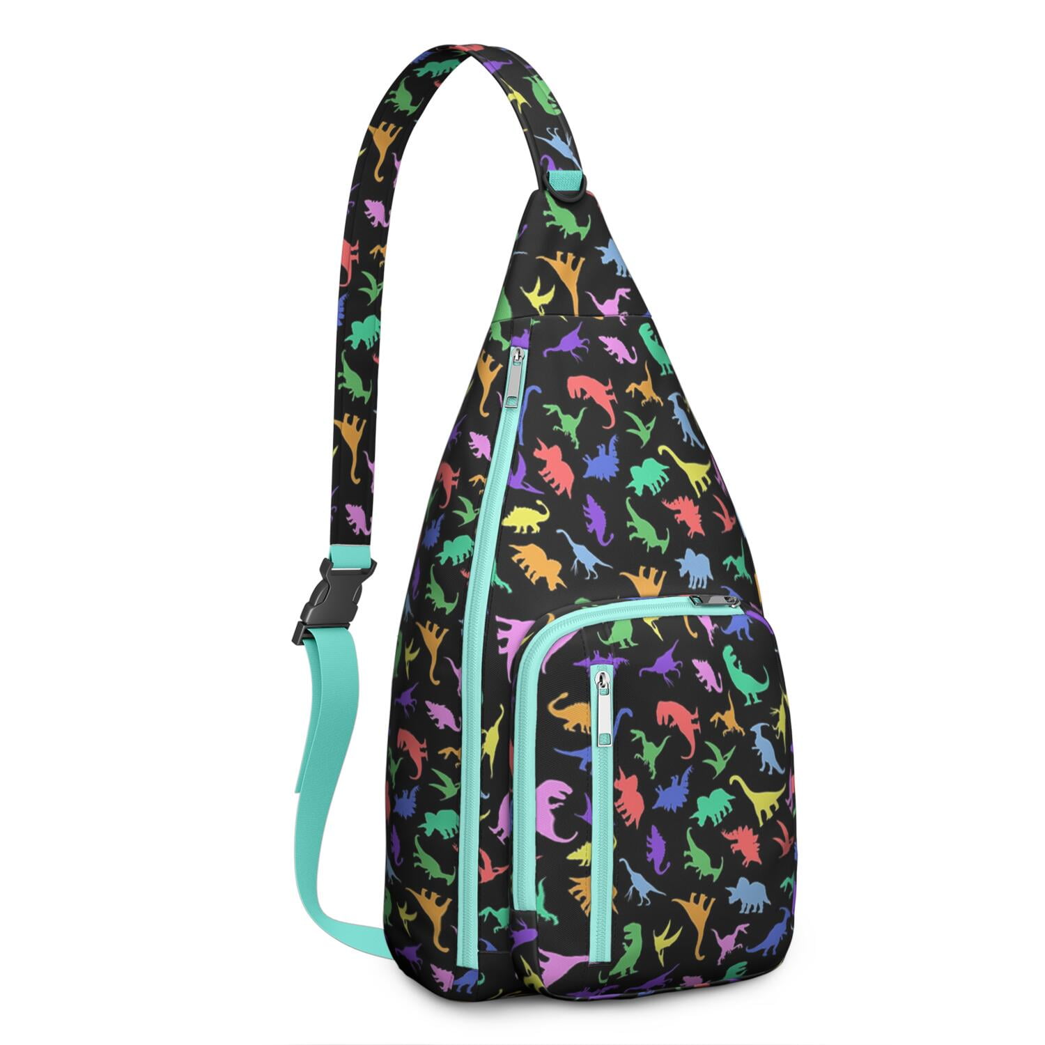 Jurassic World Sling Backpack - Fun Dinosaur Print Crossbody Bag with ...