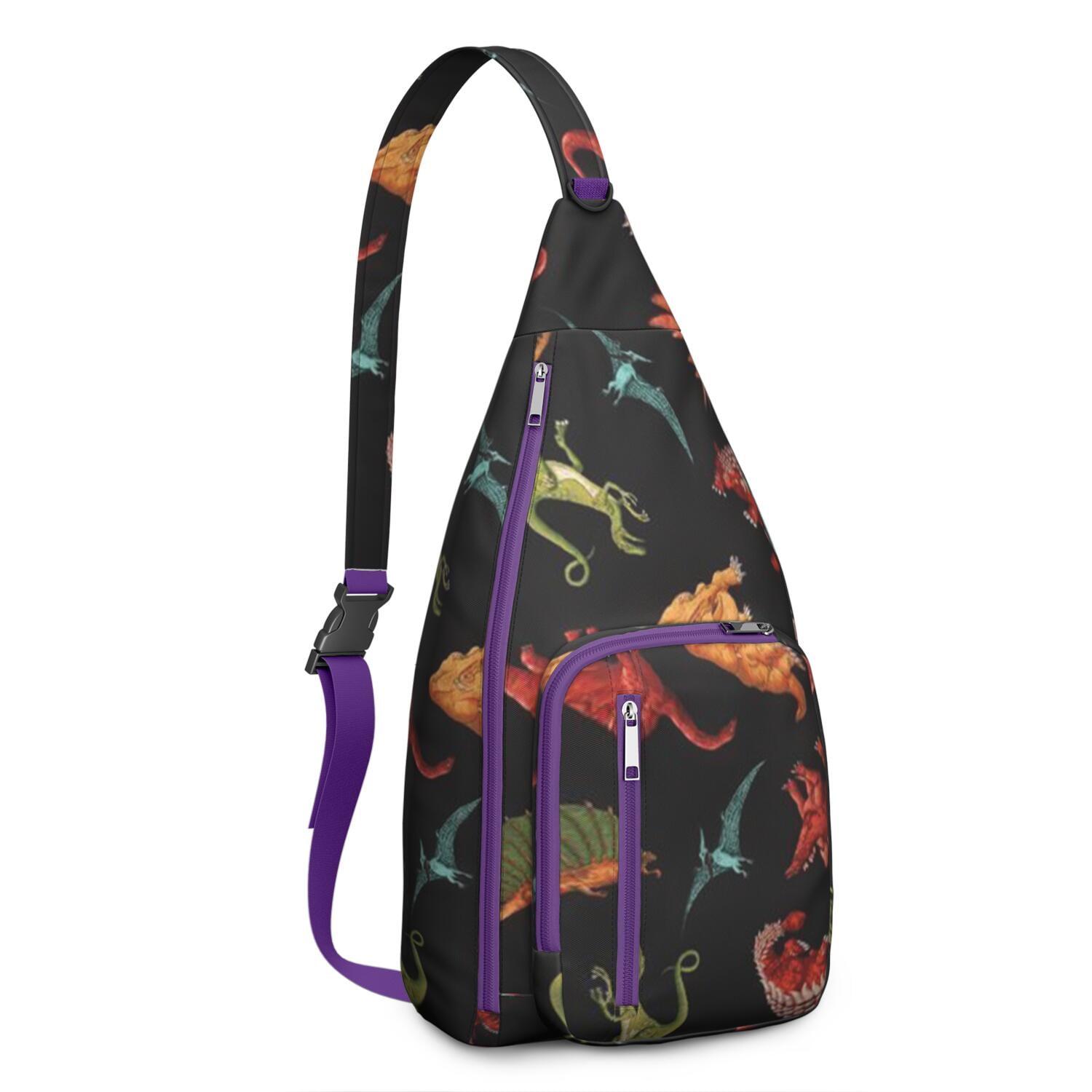 Jurassic World Sling Backpack - Fun Dinosaur Print Crossbody Bag with ...