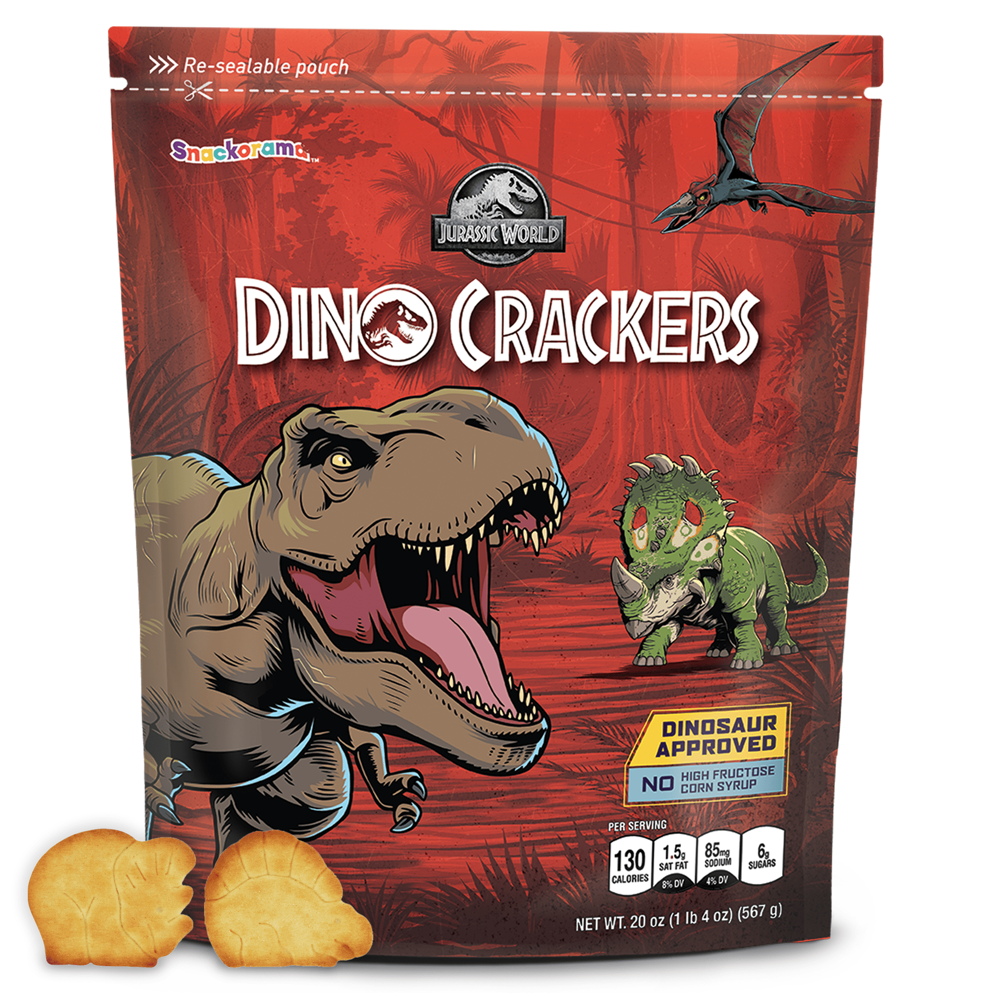 Jurassic World Snackorama Dino Crackers, Snack Cookies, 20 oz Bag ...