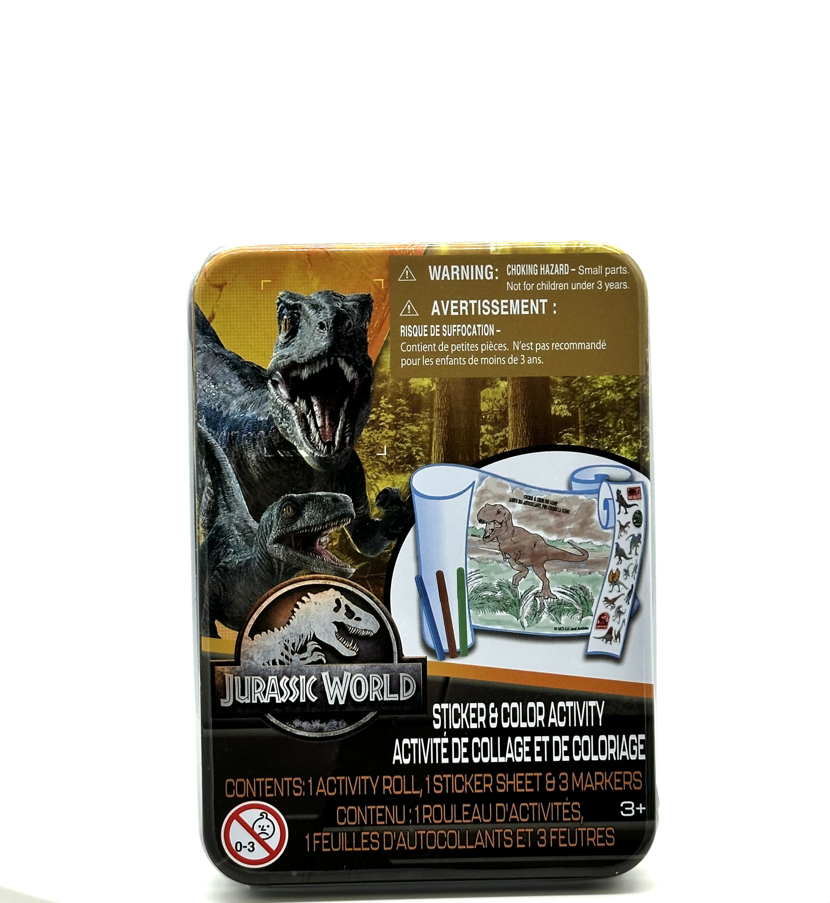 Jurassic World Sticker and Color Activity Tin - Walmart.com