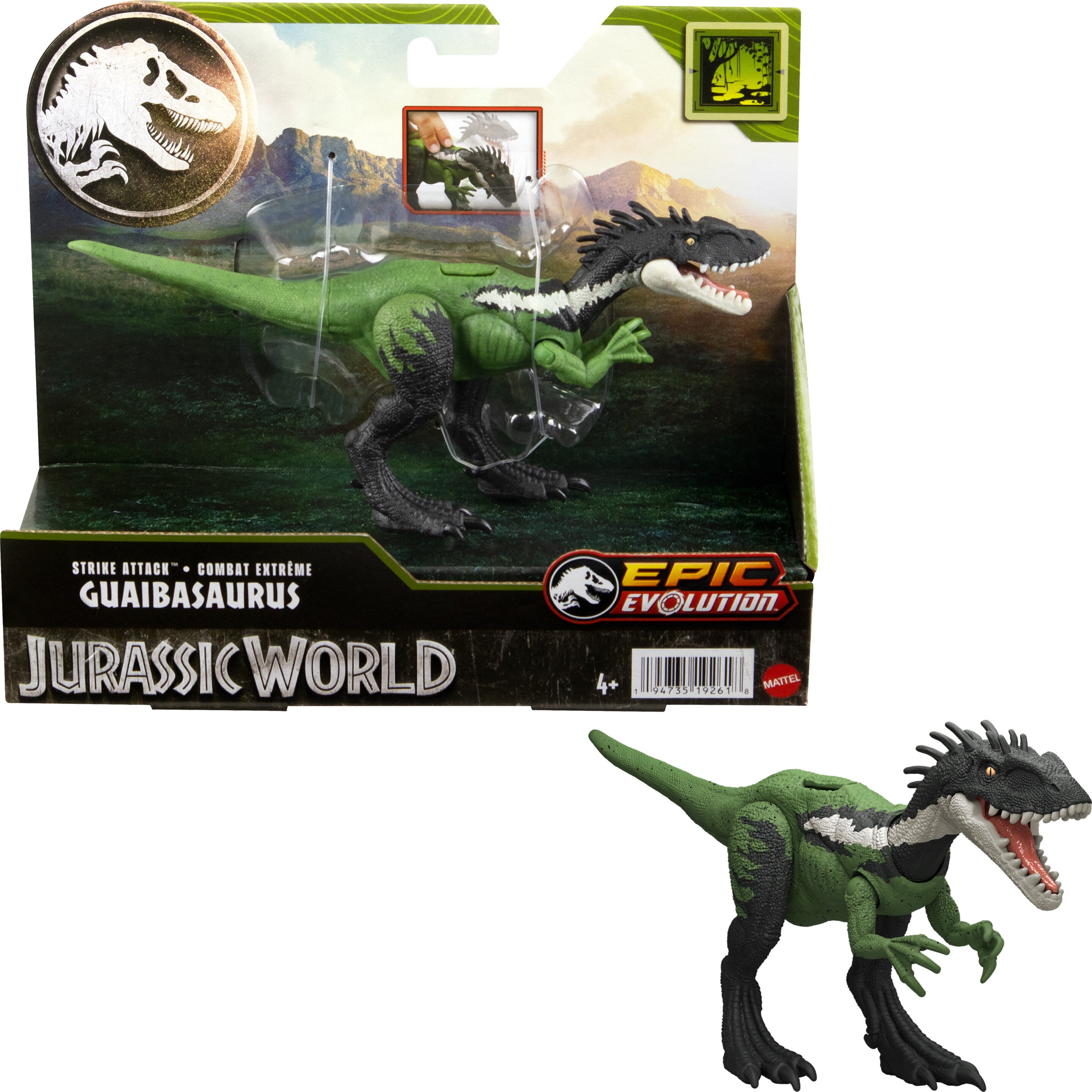 Jurassic World Strike Attack Guaibasaurus Dinosaur Toy with Single ...
