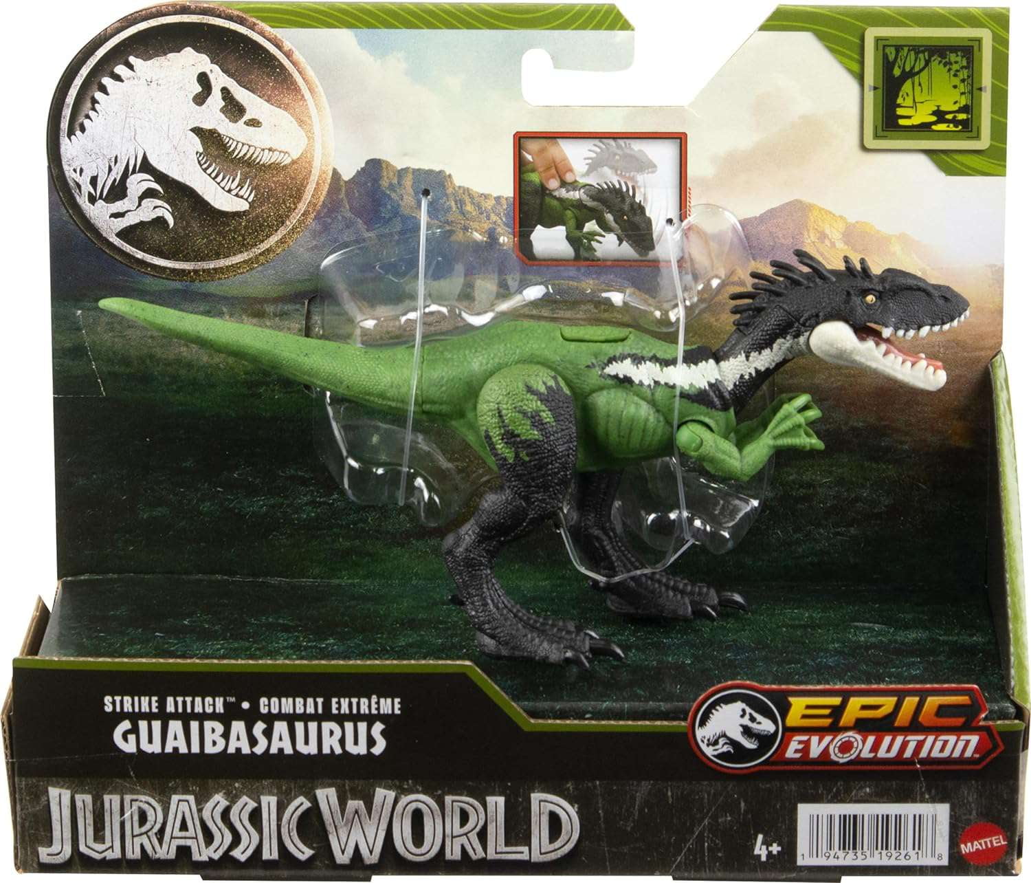 Jurassic World Strike Attack Guaibasaurus Dinosaur Toy with Single ...