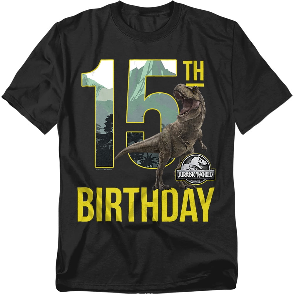 Jurassic World T-Shirt 15Th Birthday T-Rex Unisex Graphic Tee For Men ...