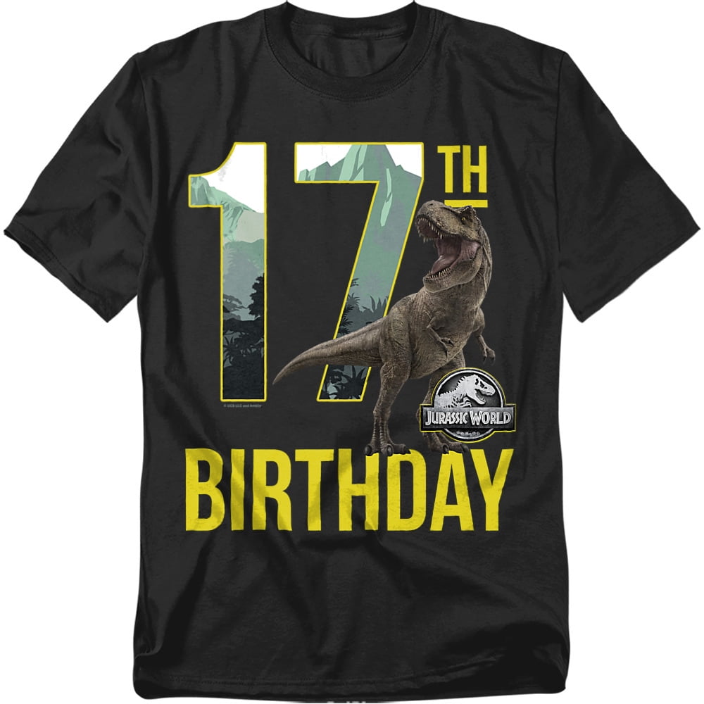 Jurassic World T-Shirt 17Th Birthday T-Rex Unisex Graphic Tee For Men ...