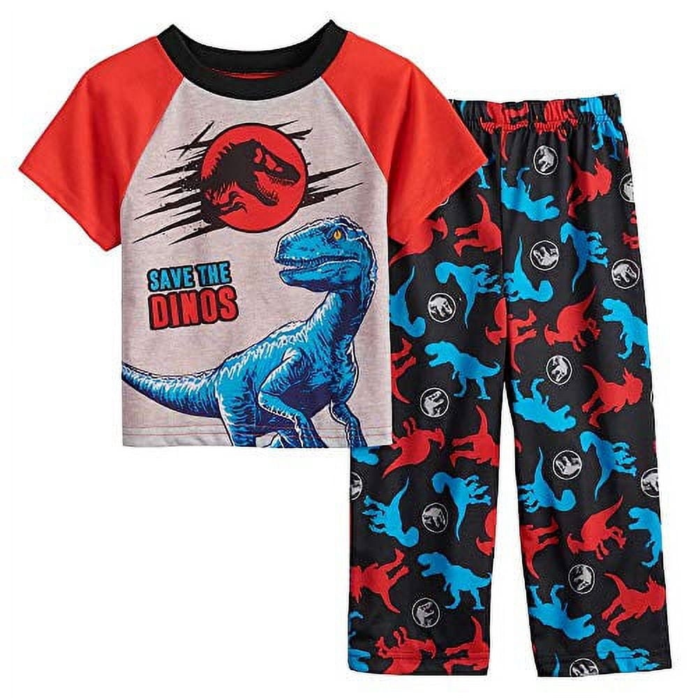 Jurassic World Toddler Boy's Save The Dinos Dinosaur Pajama Set, Size ...
