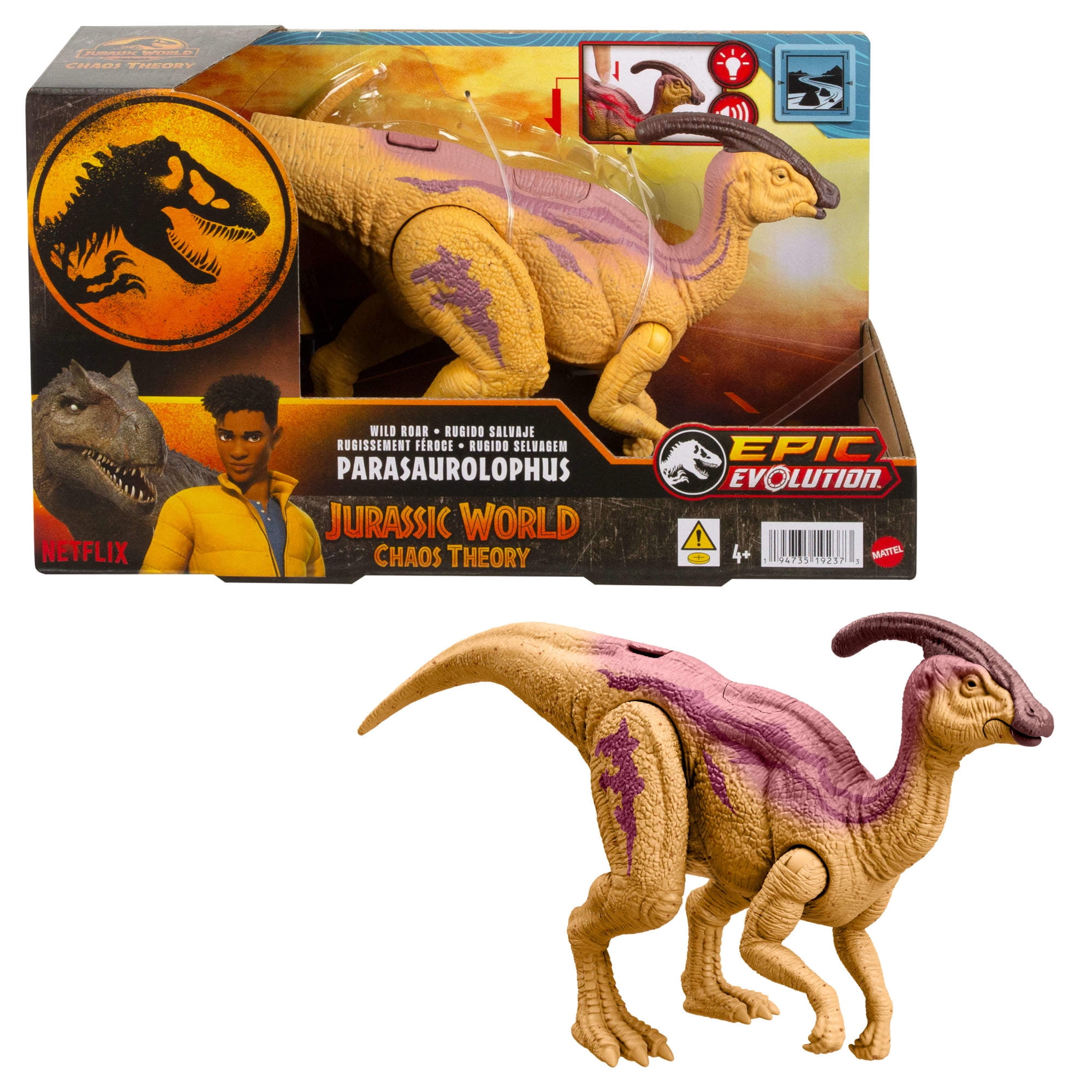 Jurassic World Wild Roar Parasaurolophus Dinosaur Action Figure Toy ...