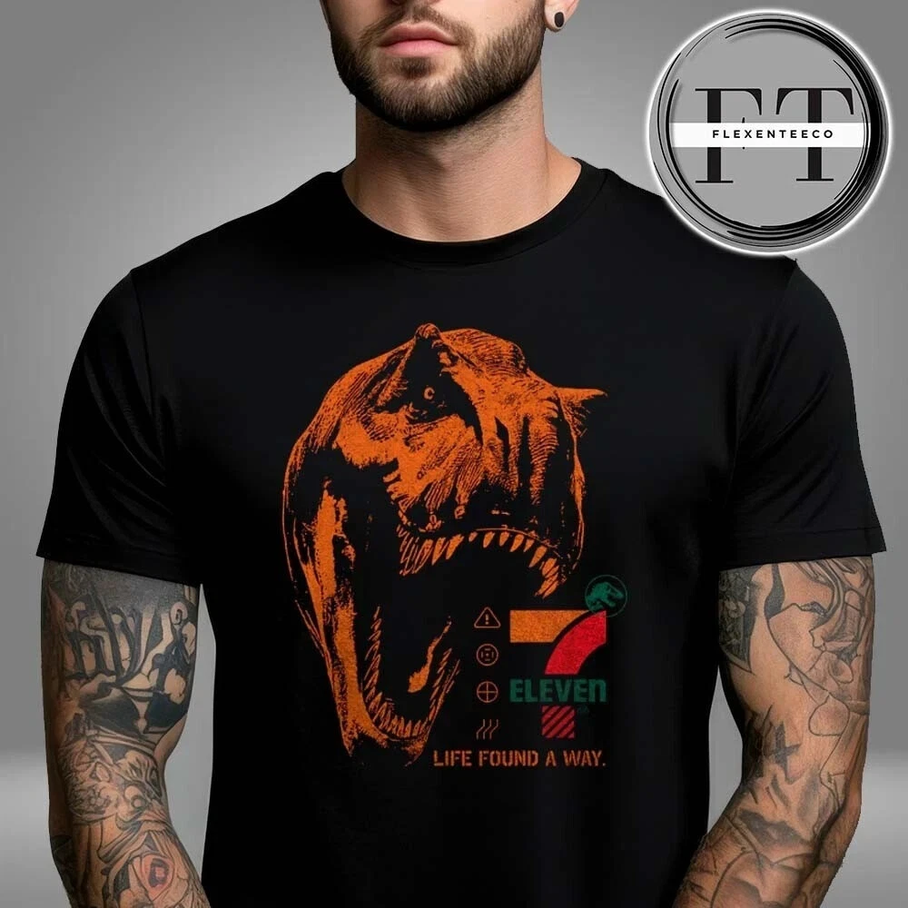 Jurassic World x 7-Eleven Online Merchandise Store Life Found A Way Unisex Shirt - Walmart.com