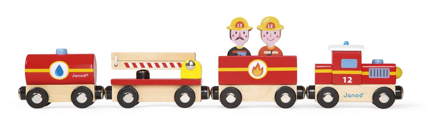 Juratoys Story Firefighter Train Wooden Train - Walmart.com