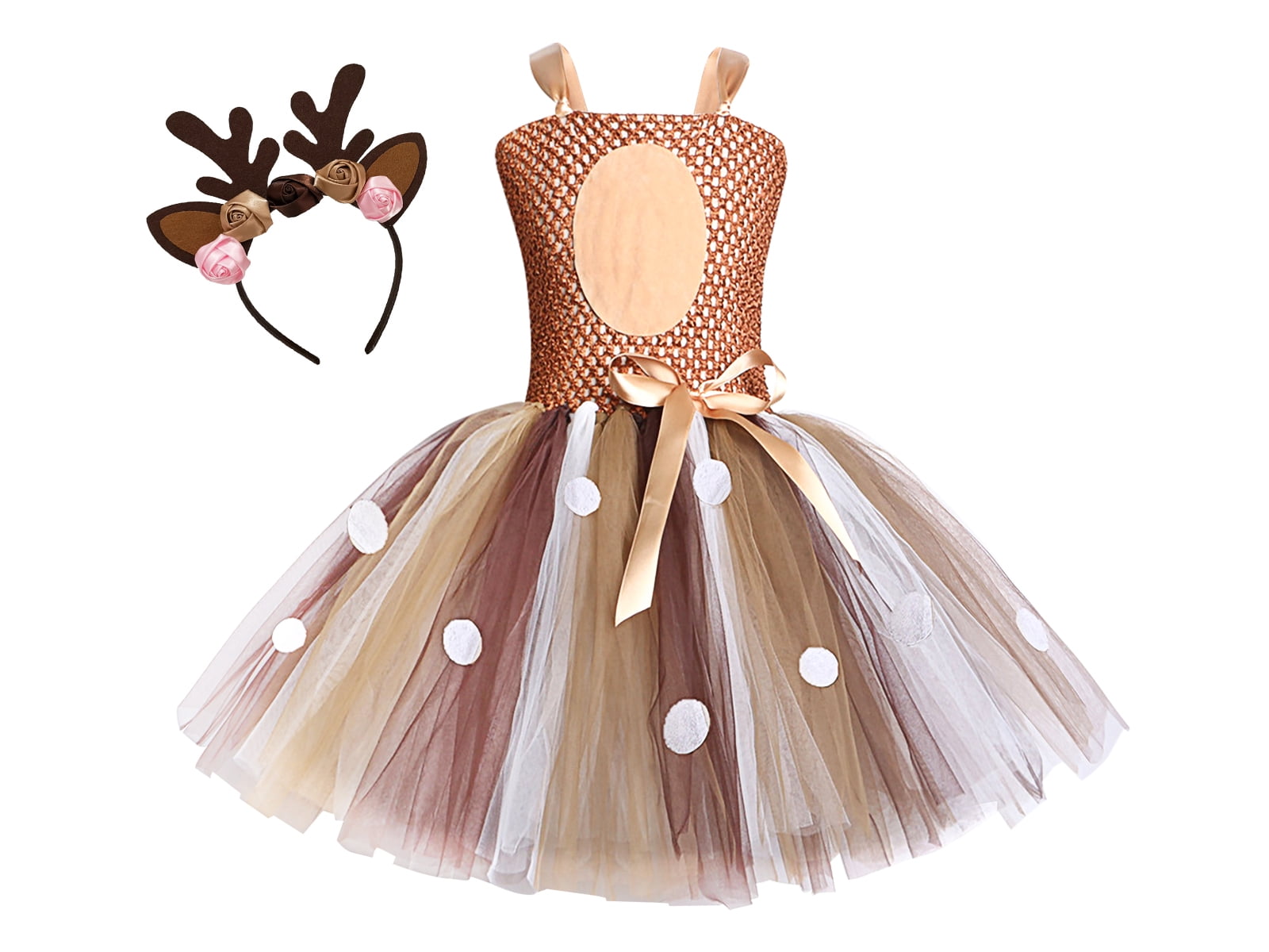 Jurebecia Christmas Moose Dress Animal Costumes for Kids Girls up ...