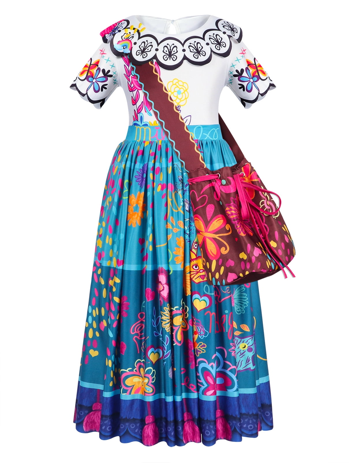 Jurebecia Encanto Dress for Girls Mirabel Costume Princess Dressees ...