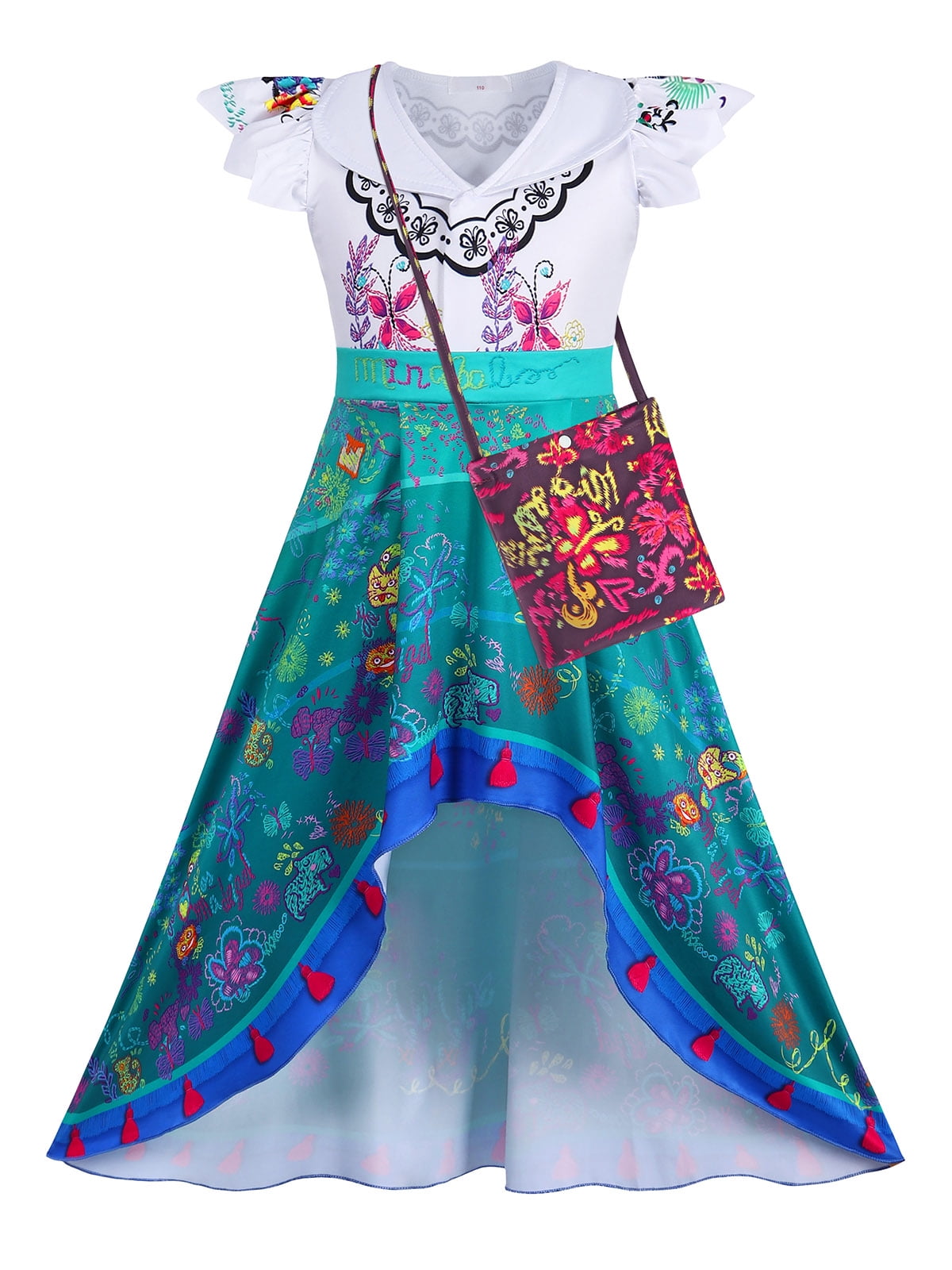 Jurebecia Encanto Mirabel Madrigal Cosplay Costume Girls Princess Dress ...