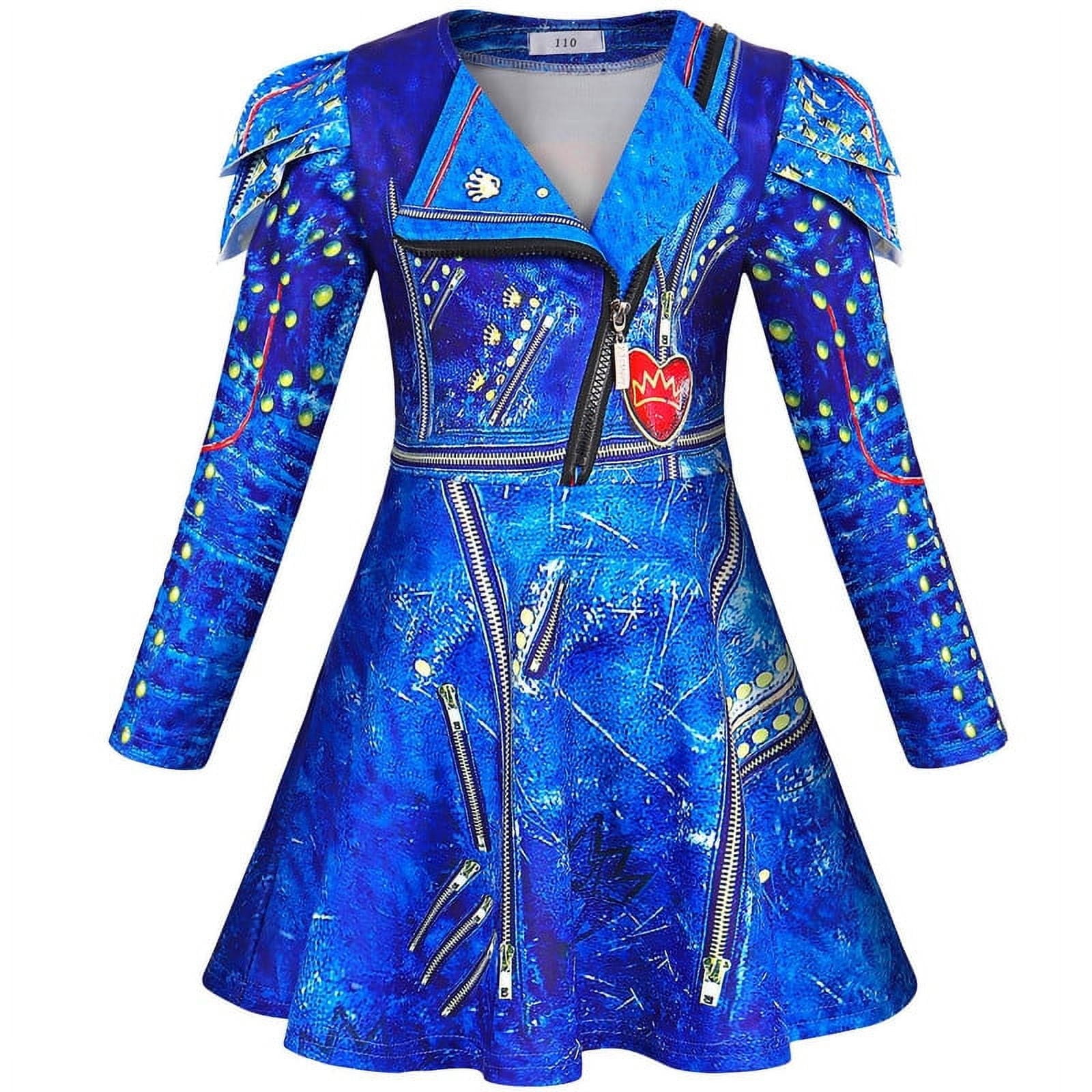 Jurebecia Princess Costume for Girls Cosplay Clothes Zipper Jacket Long ...