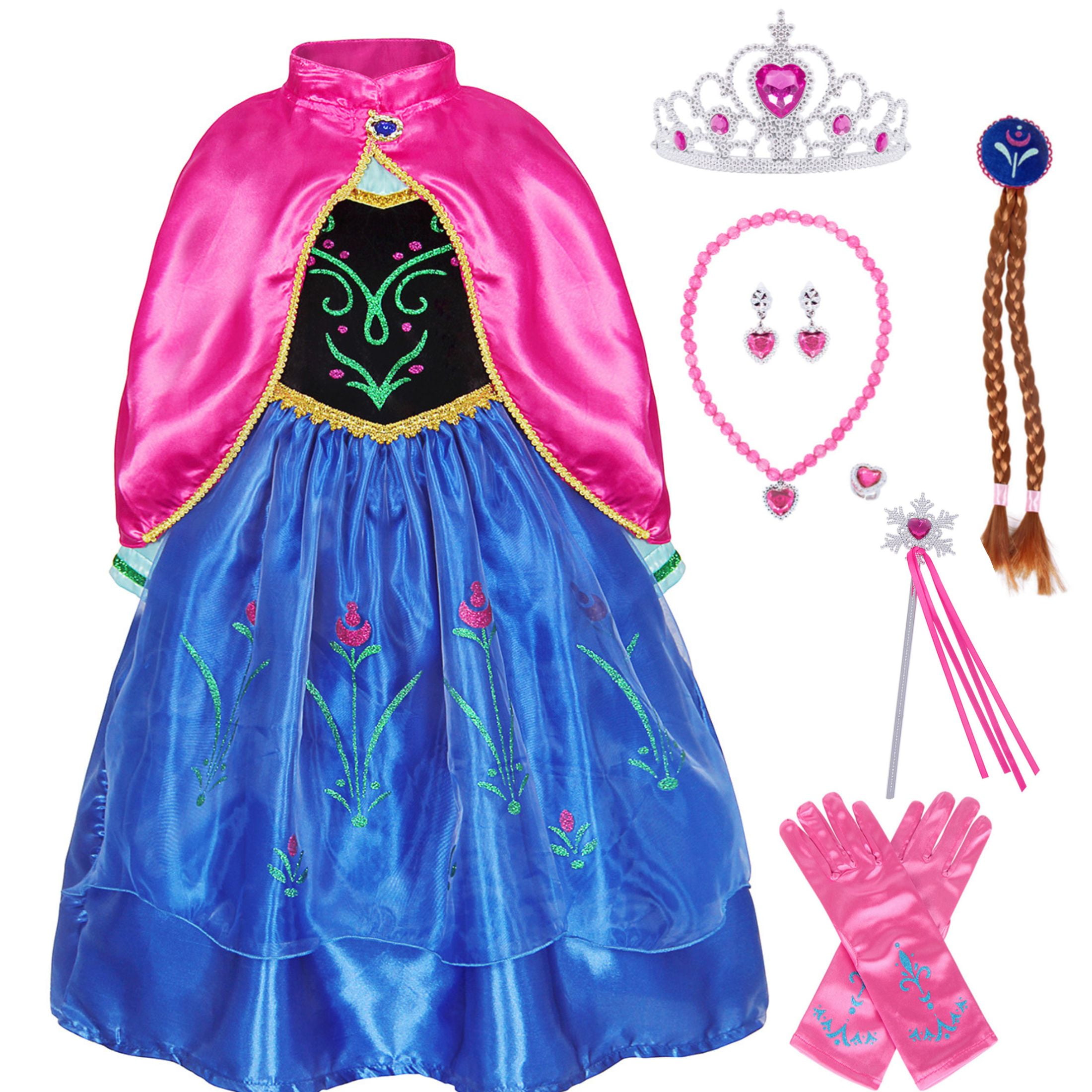 Jurebecia Anna Costume For Girls frozen dress Anna Dresses Princess ...
