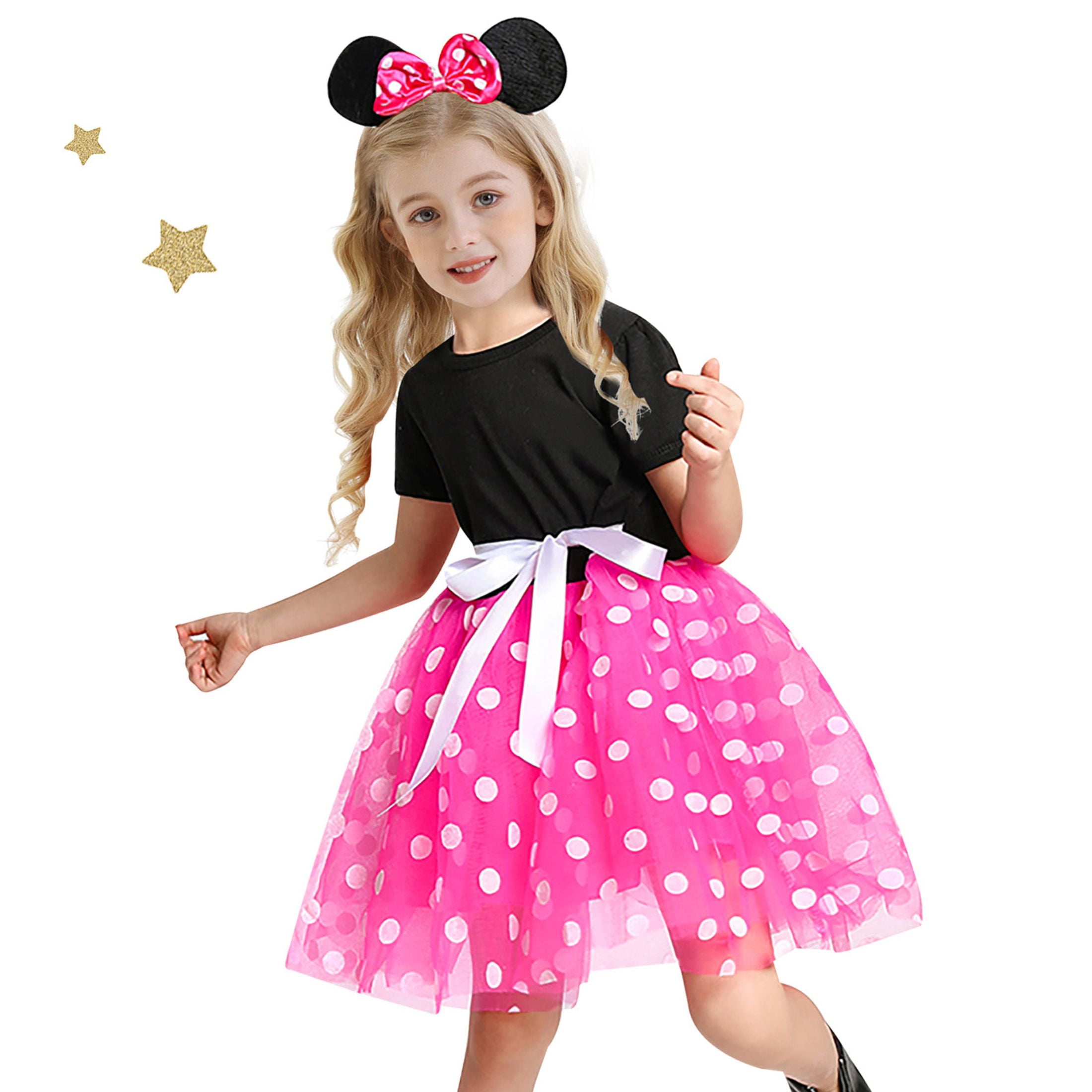 Jurebecia Girls Red Polka Dot Tutu Dress with Bow Headband, Baby ...