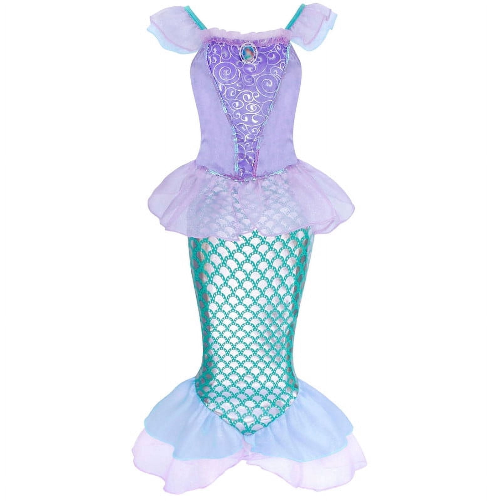 Jurebecia Ariel Dress, Little Mermaid Costume for Girls 2-3 Years ...