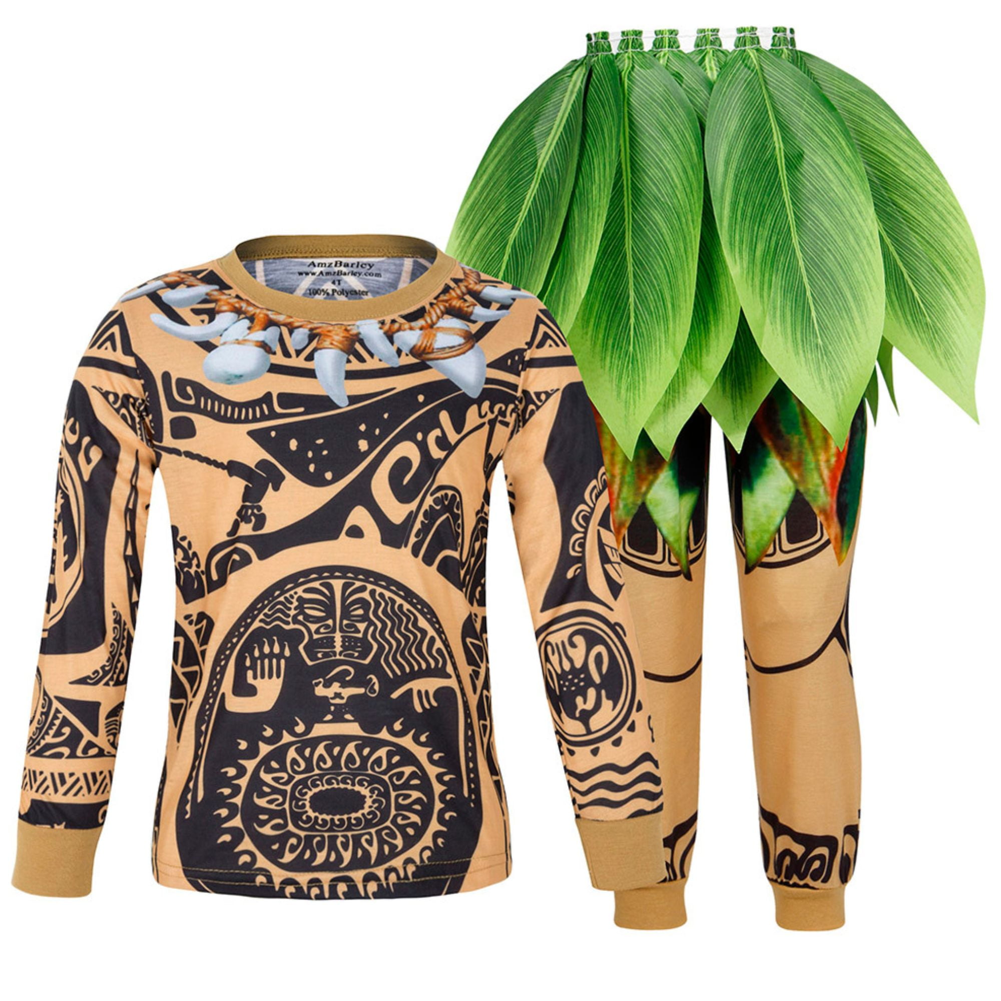 Jurebecia Moana 2 Movie Maui Dress Up Cosplay Cartoon Costume Role Play ...
