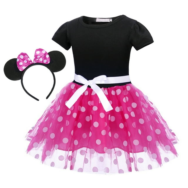 Jurebecia Mouse Mini Costume Baby Girl Cute Polka Dots Fancy Princess ...