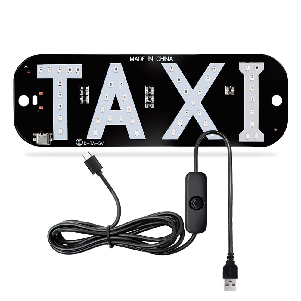 Juren 1pcs Taxi Sign IFF17 Light USB On/Off Button, Bright Taxi LED ...