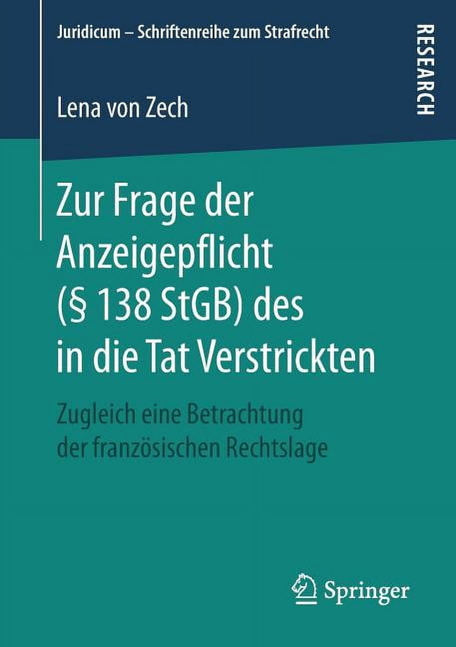 Juridicum - Schriftenreihe Zum Strafrech Zur Frage Der Anzeigepflicht ...