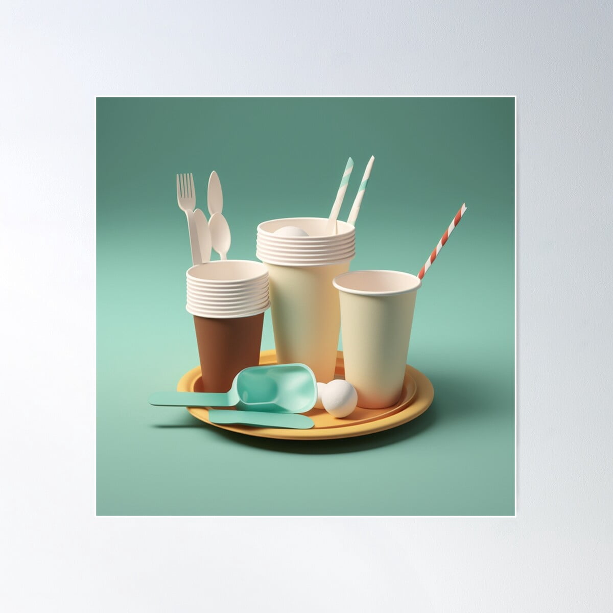 Jus Cup Designe Poster Wall Art, Modern Wall Decor For Living Room ...