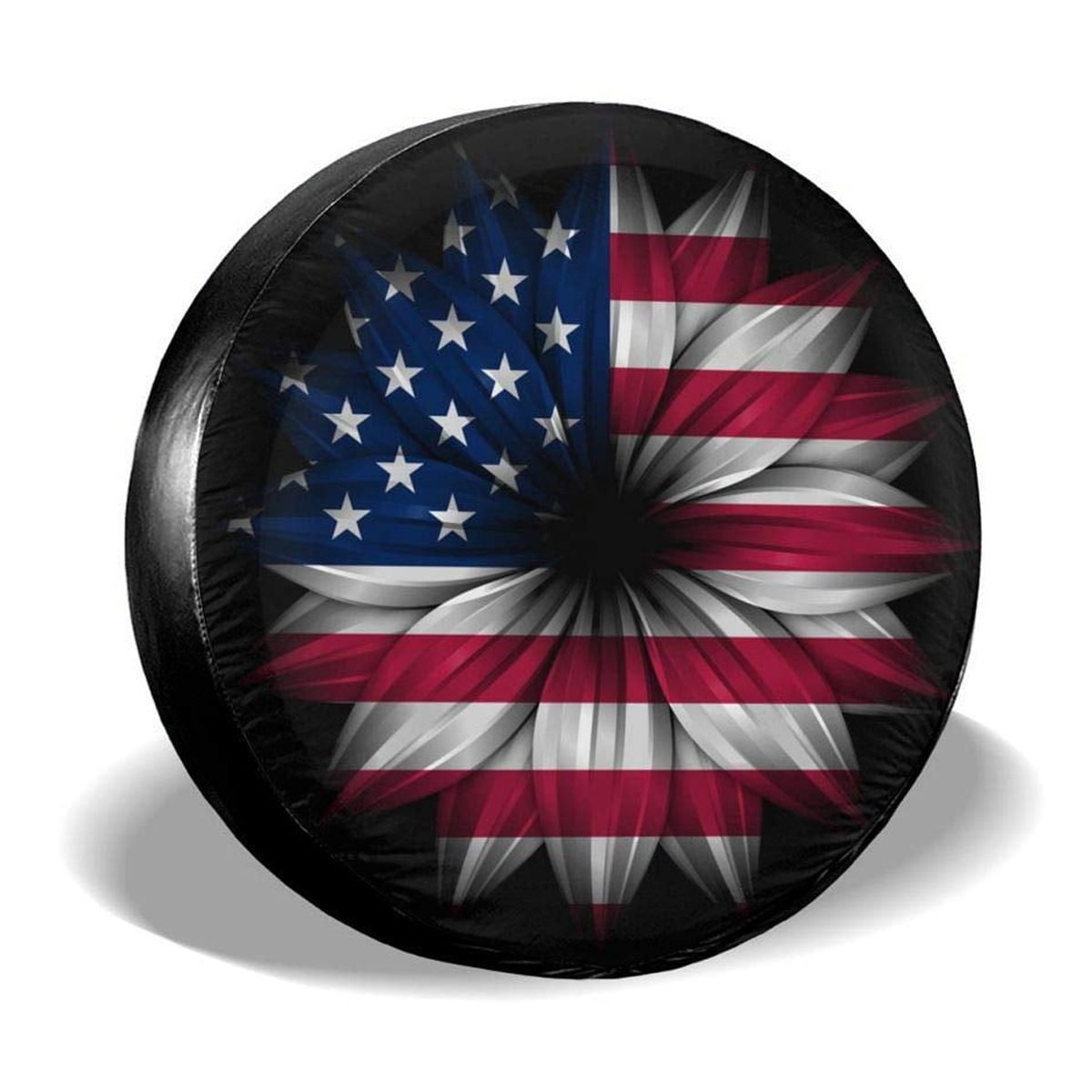 Jusen American Flag Spare Tire Cover Fit for Rv SUV Truck Travel ...